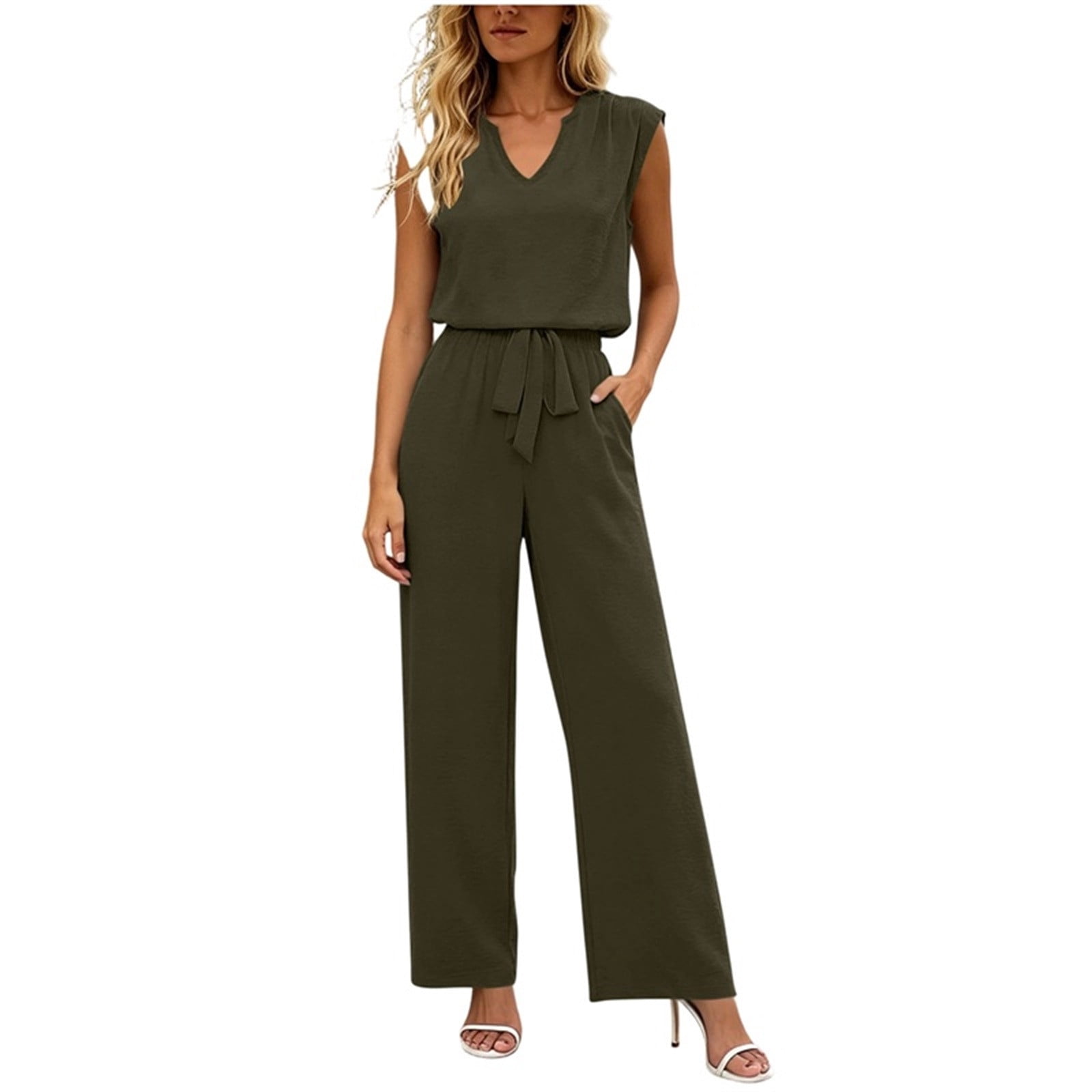 successthop Work Outfits for Women 2 Piece Sets Summer Outfits Tie Knot ...