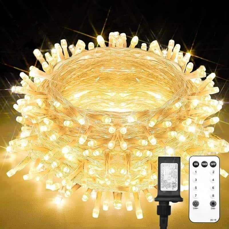 suddus Indoor String Lights with Remote, Warm White Fairy String Lights ...