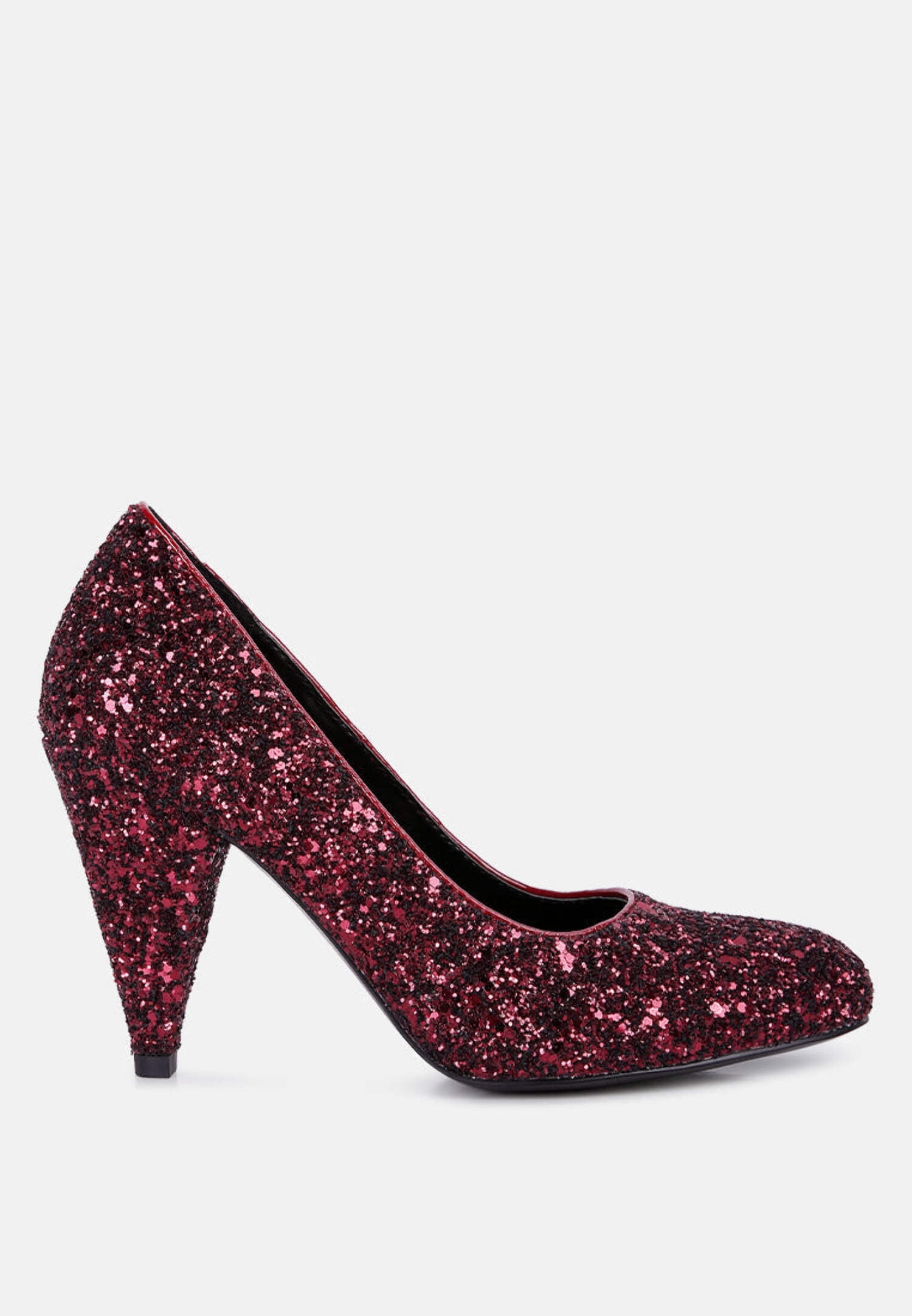 Sugar Plum Glitter Conical Heel Pumps - Walmart.com