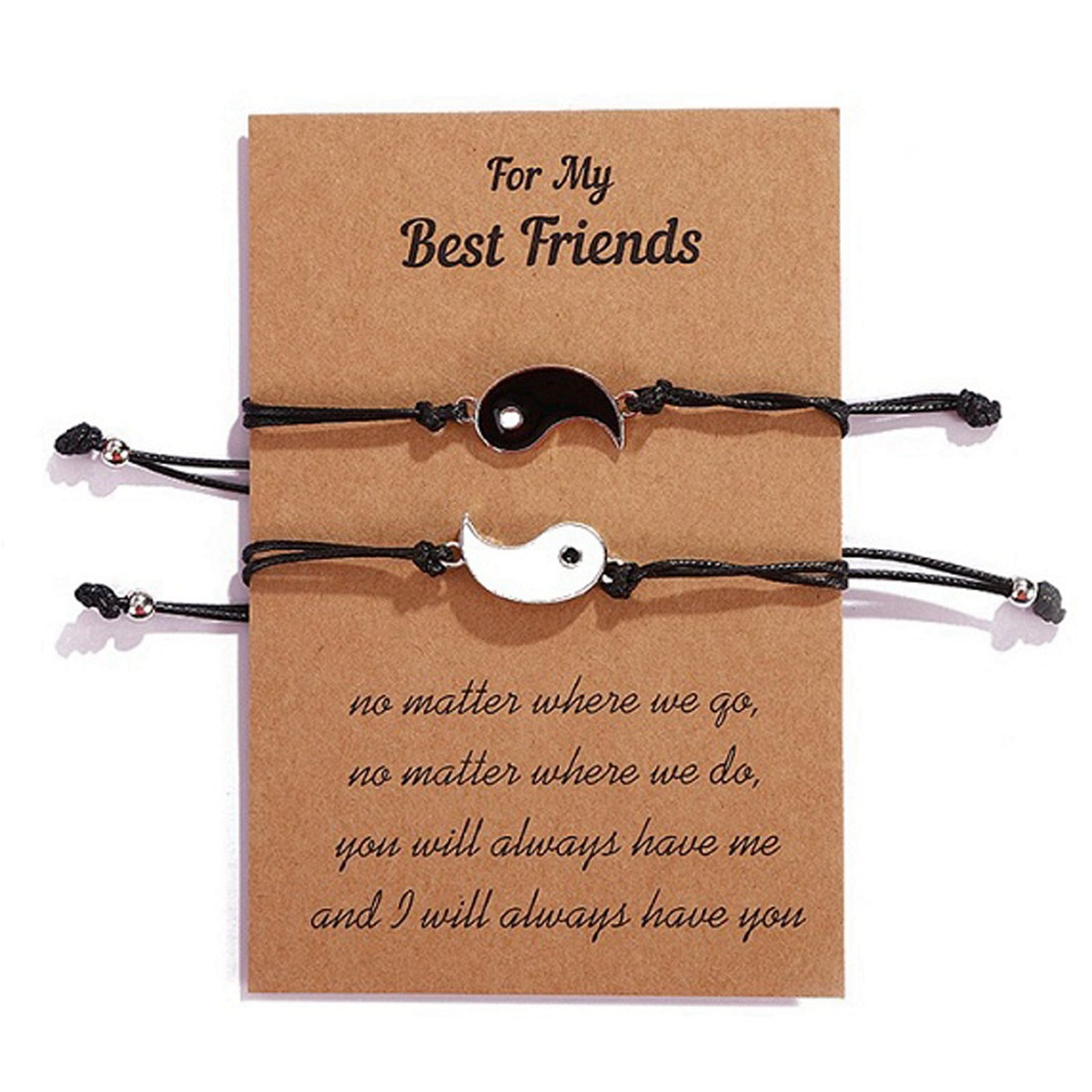 suhtpsw Best Friends Bracelet Adjustable Creative Ethnic Chi Yin Gossip Braided Bracelet ...