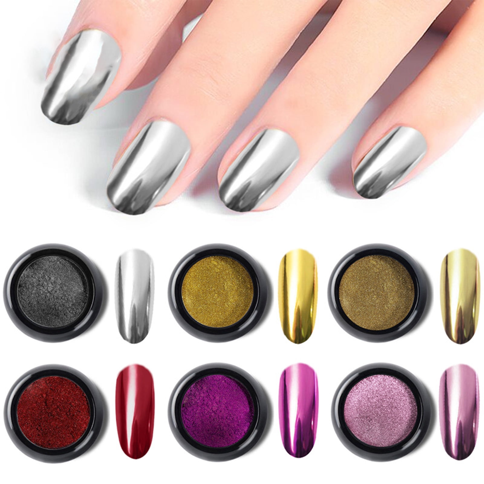 suidie 1 Box 0.3g Nail Art Powder Safe Ingredients High Pigmented ...