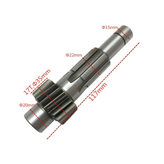 suitable for 17T Intermediate Gear Middle Axel Shaft For 150CC 180CC ...