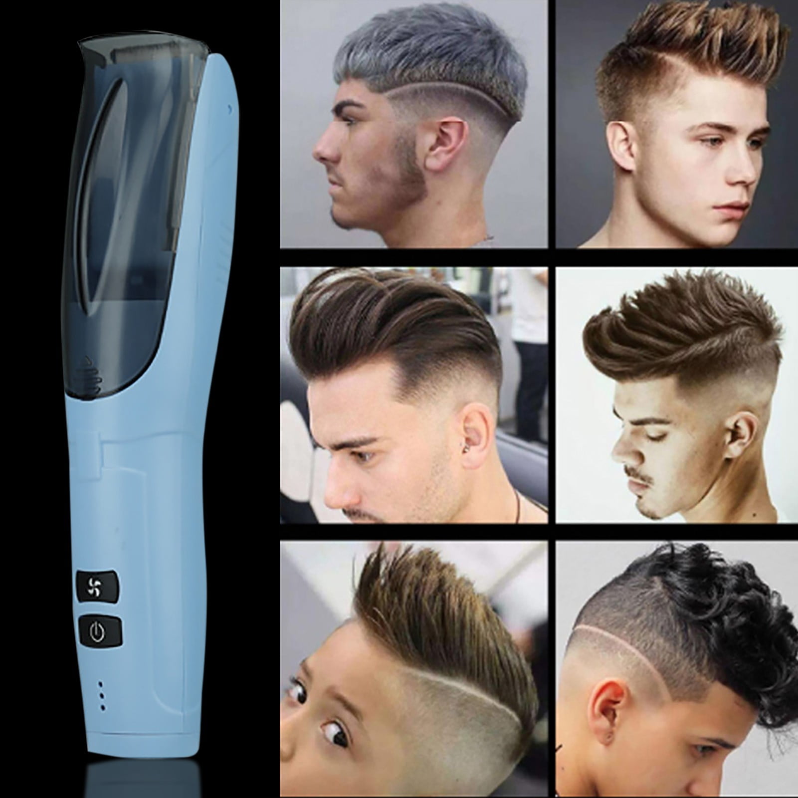 sulihua Silent Electric Hair Clipper with Vacuum Suction for Mess-Free ...