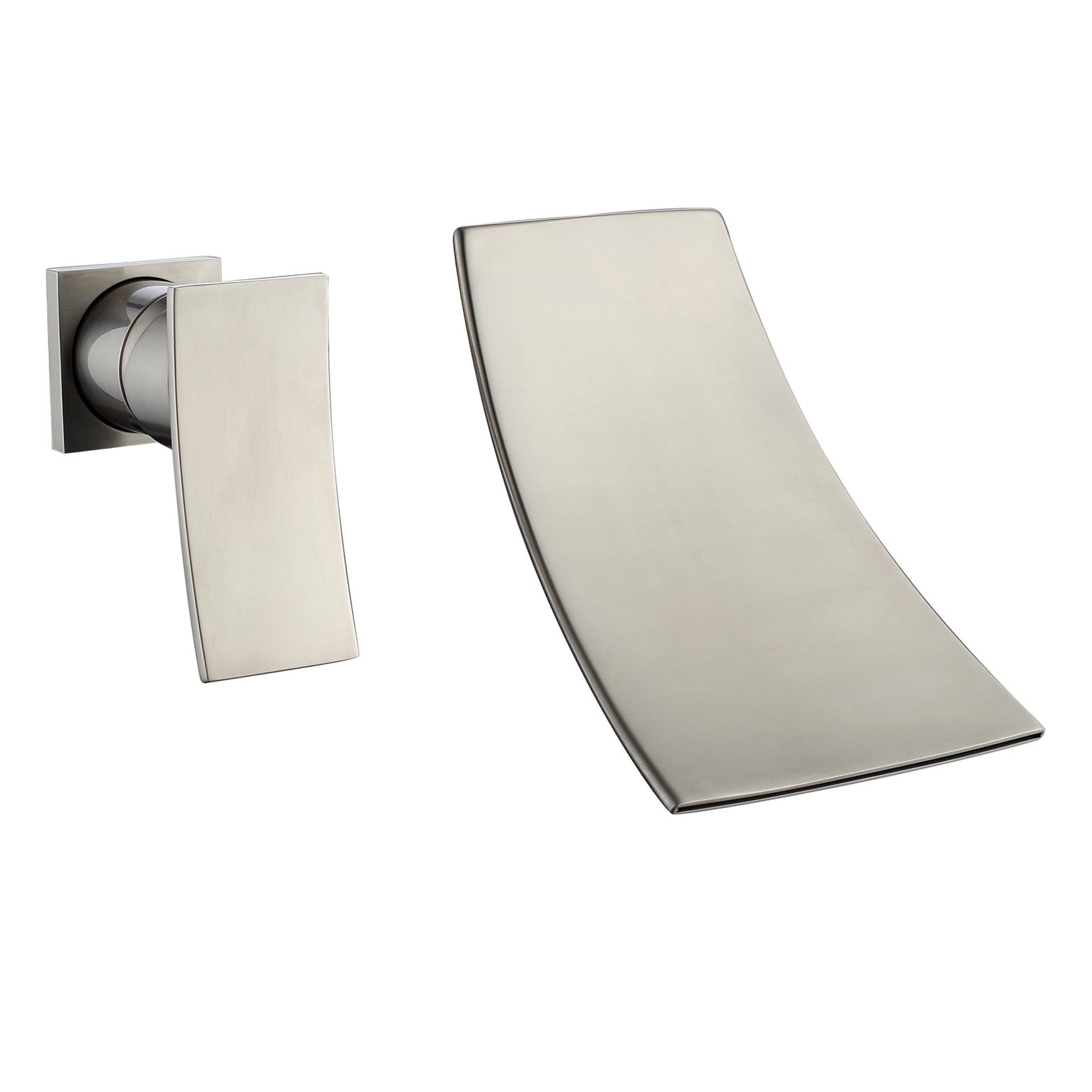 sumerain Brushed Nickel Tub Faucet Waterfall Wall Mount Bathtub Filler ...