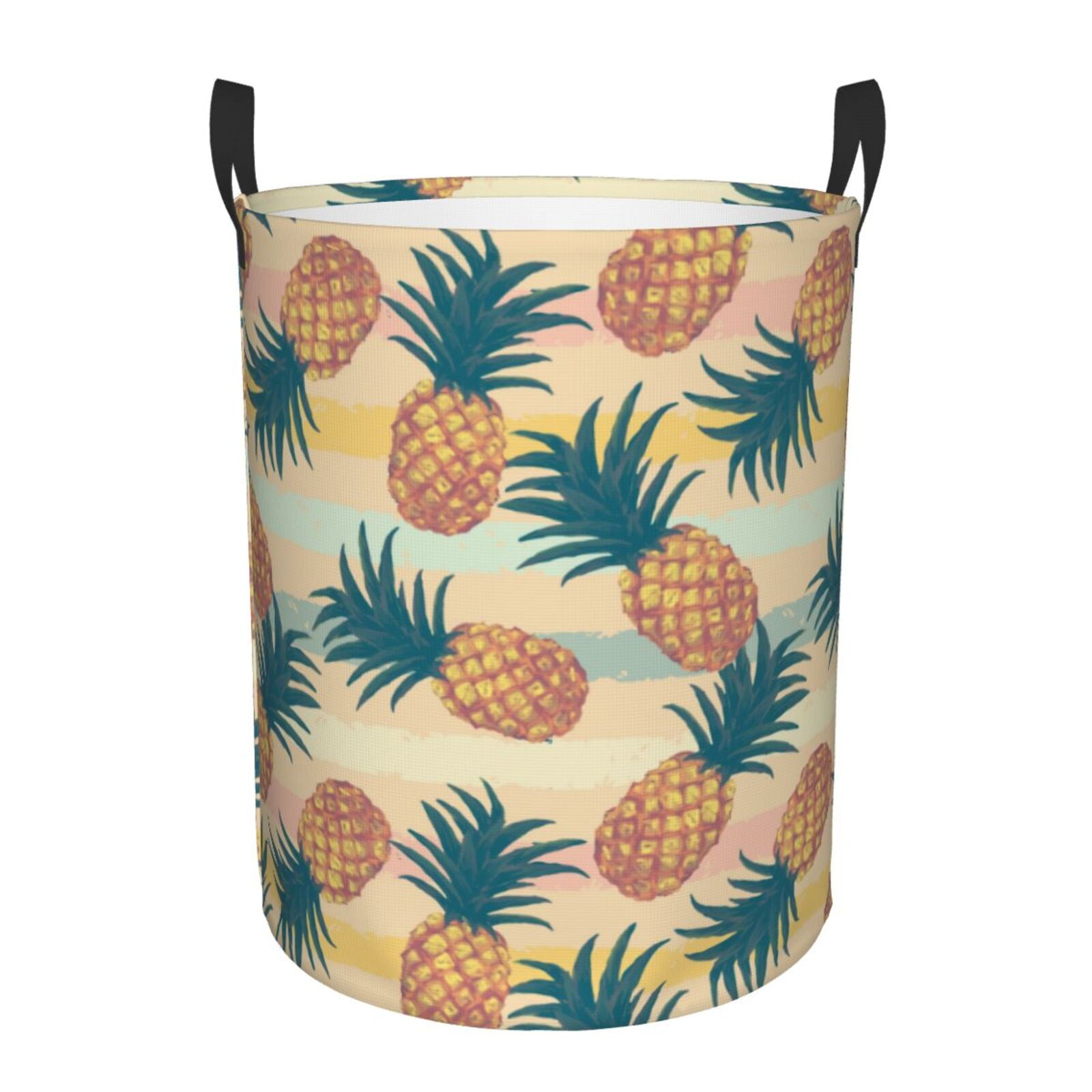 summer pineapple_A Laundry Basket, Laundry Hamper Waterproof Laundry ...