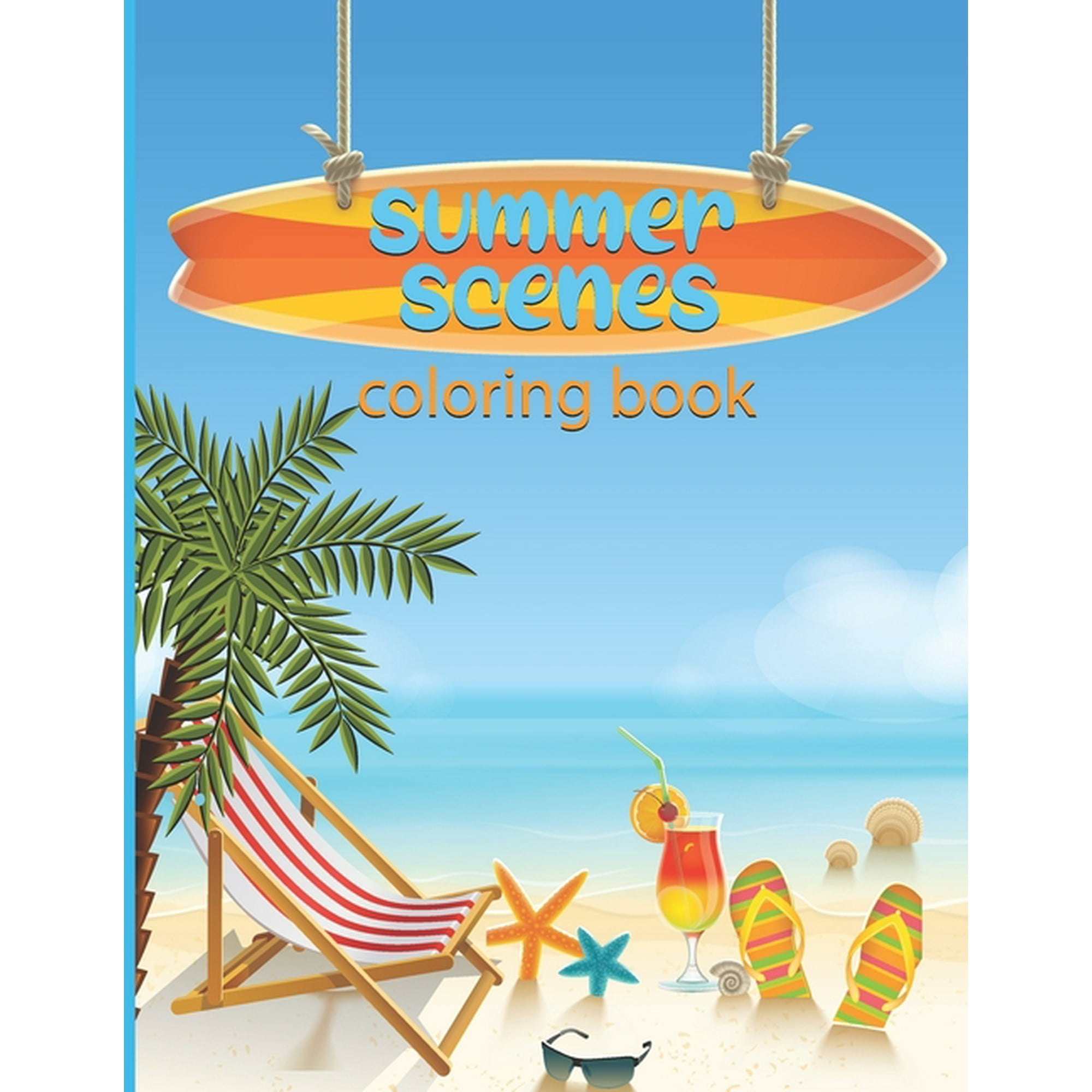 Summer Scene Coloring Page