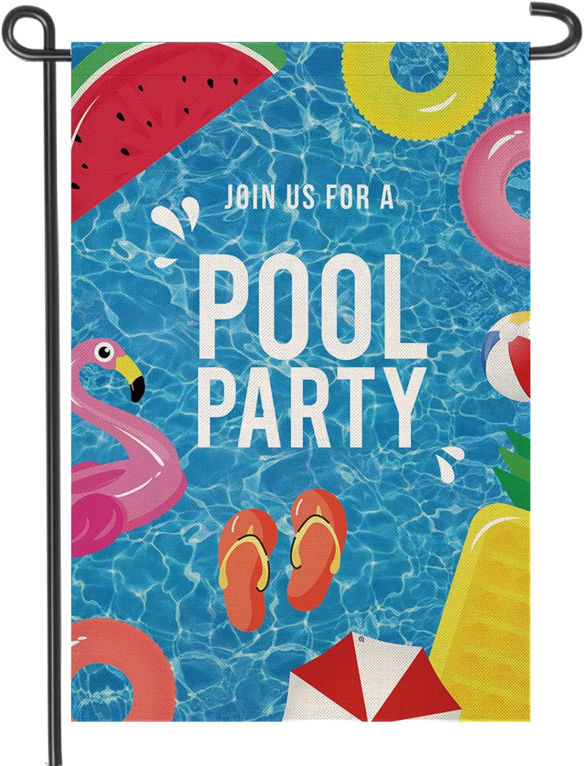 summer swimming pool Garden Flag 12x18 Double Sided Vertical,Small ...