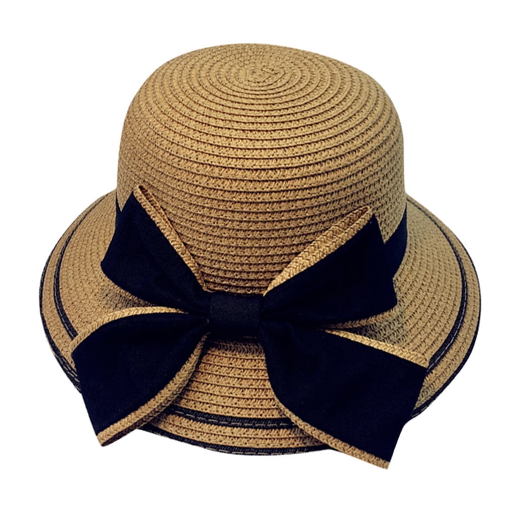 sun hats for girls summer parent-child women baby kids girl mom beach ...