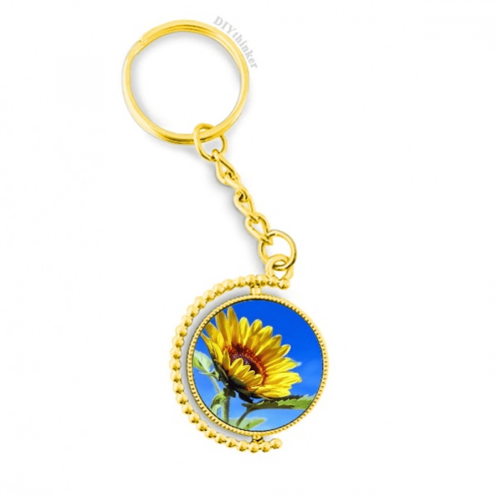 sunflowers blue sunshine flower metal connector key chain accessory en ...
