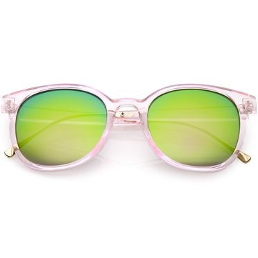 Classic Metal Round Eyeglasses Clear Lens 50mm (Shiny Gold / Clear ...