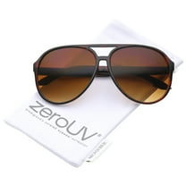 Retro Large Teardrop Shaped Lens Aviator Sunglasses 60mm (Tortoise ...