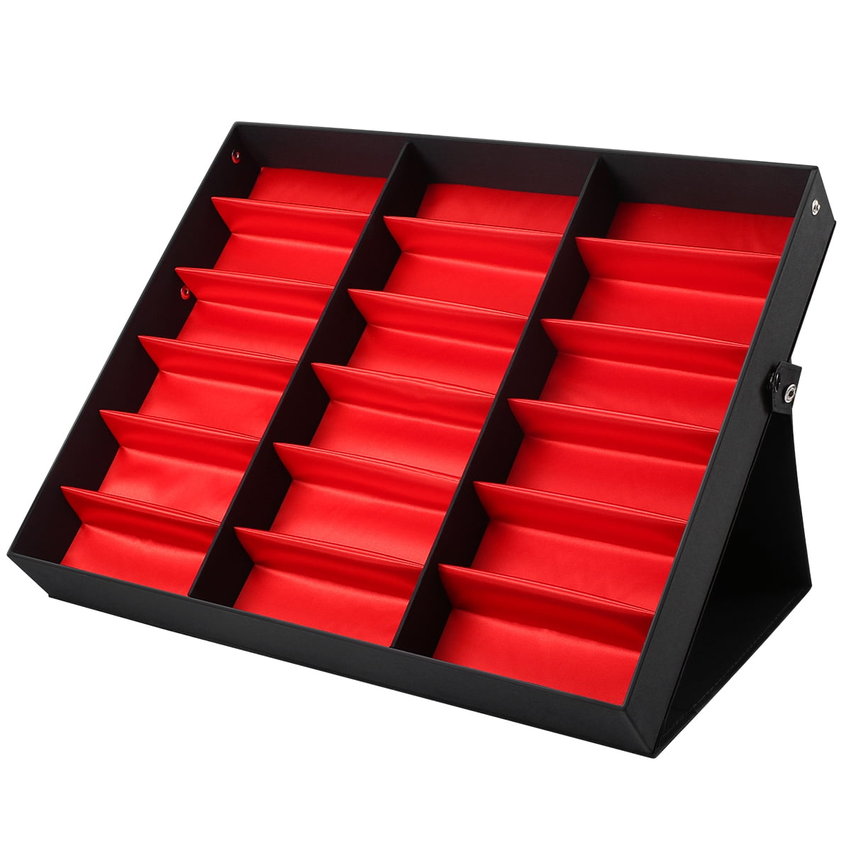 Sunglasses Box 18 Grids Sunglasses Storage Box Organizer Glasses Display Case Stand Holder
