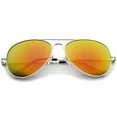 sunglassla - classic metal frame spring hinges color mirror lens ...