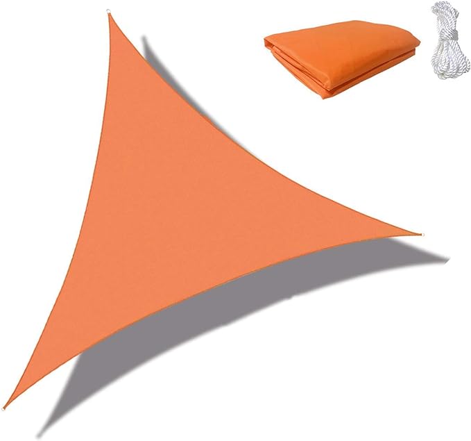 sunnykud 12''x 12''x 12'' Sun Shade Sail Waterproof Orange Triangle ...