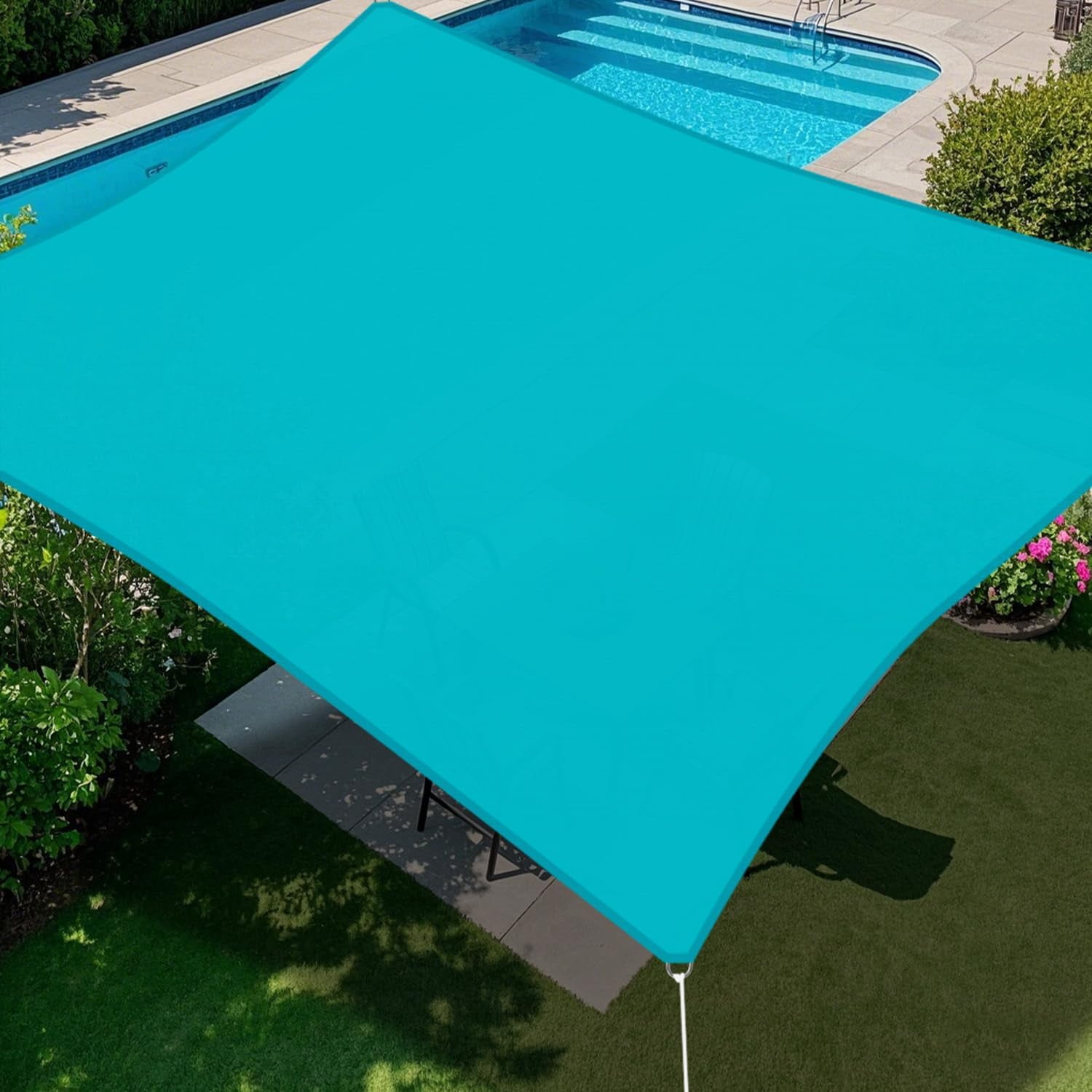 **sunrise 10' x 11' waterproof sun shade sail outdoor rectangle canopy ...