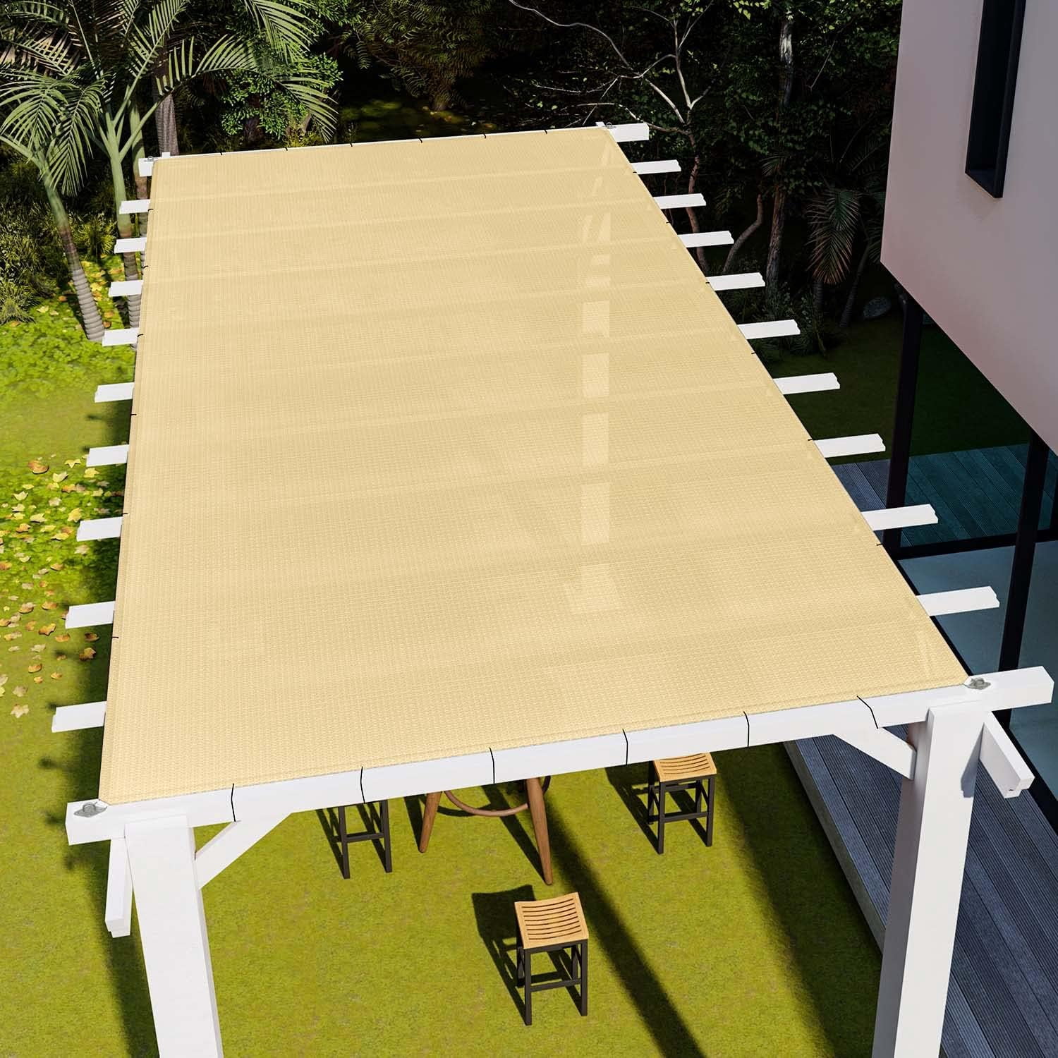 **sunrise 6' x 10' sun shade sail straight edge rectangle canopy shade ...