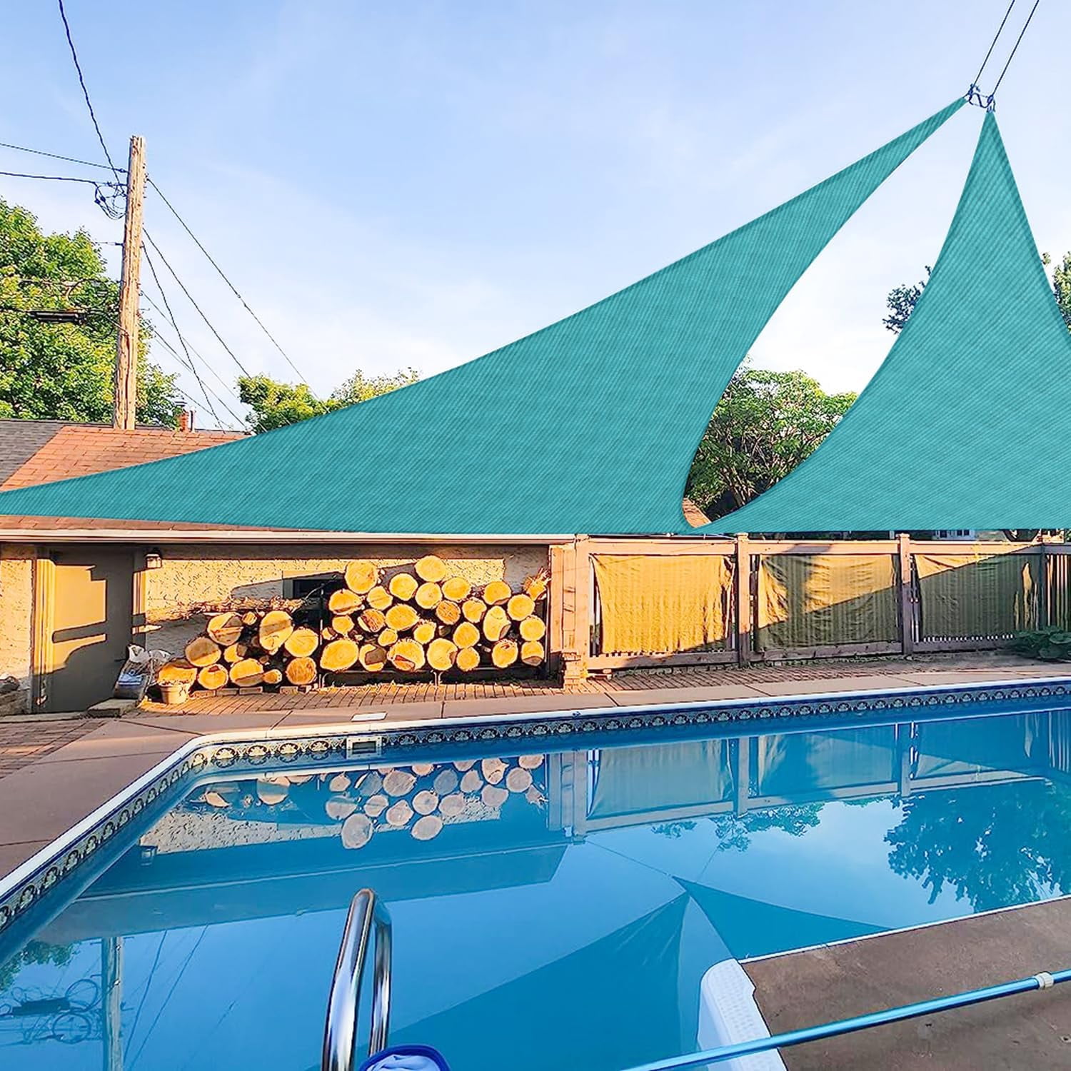 **sunrise 9' x 9' x 9' sun shade sail triangle canopy shade cover uv ...