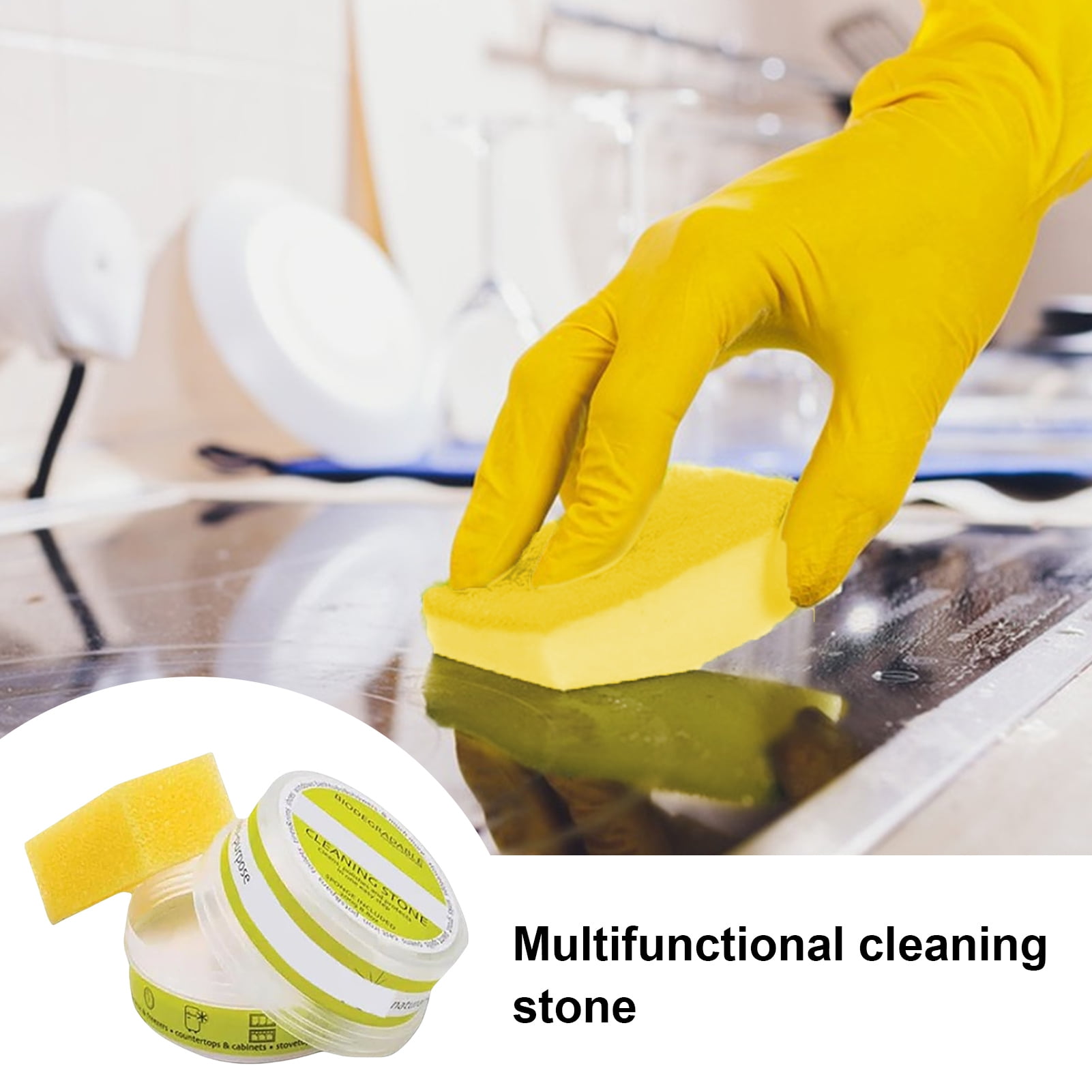 sunsanly 1/2/3Pcs Reusable Cleaning Stone Cleaning Sponge Alternative ...