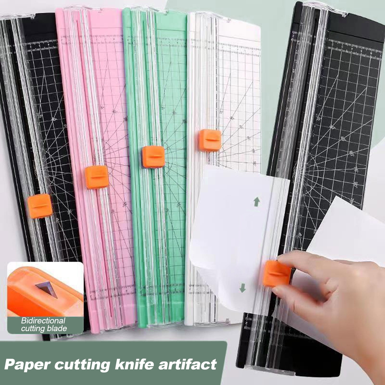 sunsanly 1/2Pcs Paper Trimmer with Anti-Slip Design Safety Blade A4 A5 ...
