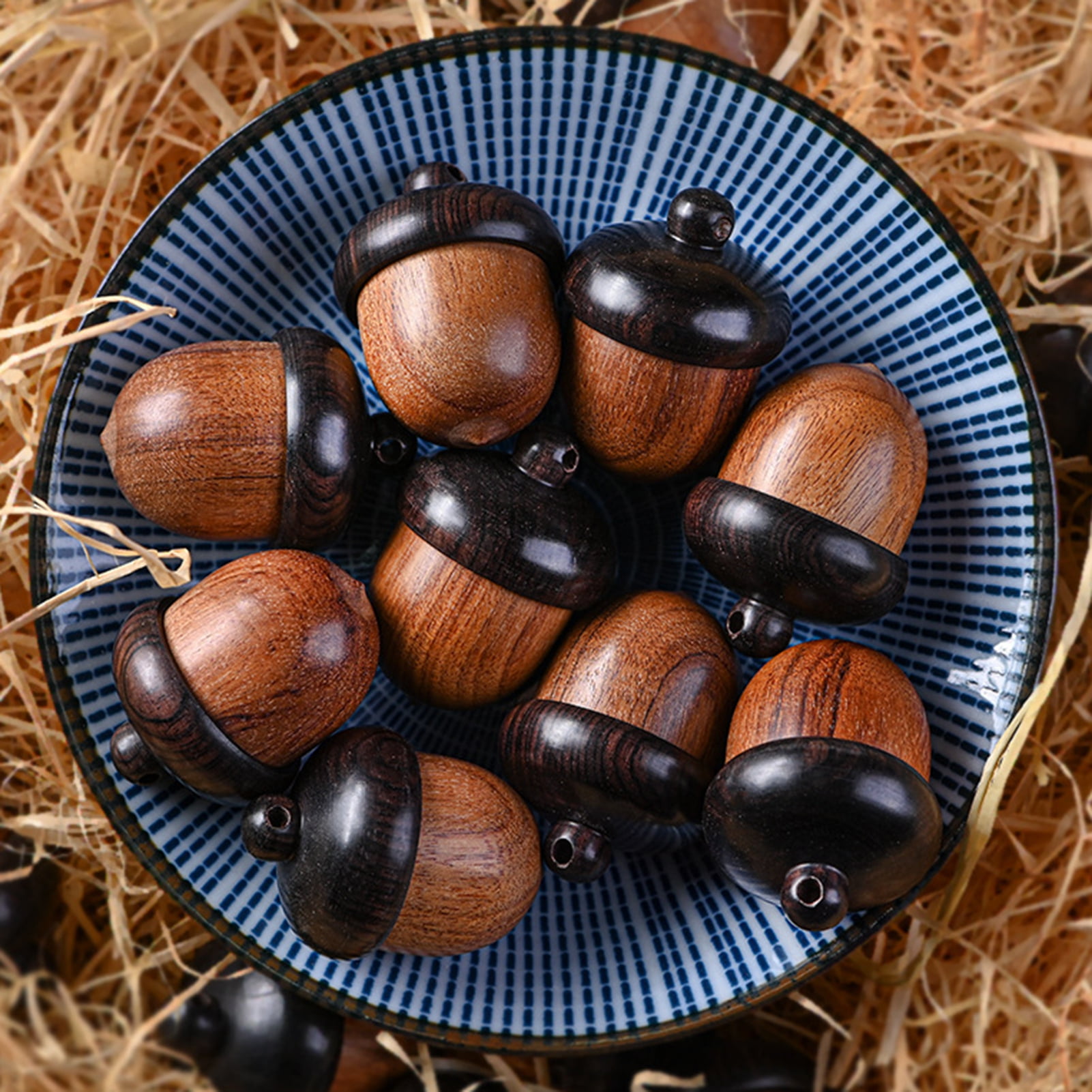 sunsanly 1/5Pcs Mini Acorns Storage Box Solid Wood Pill Box Outdoor ...