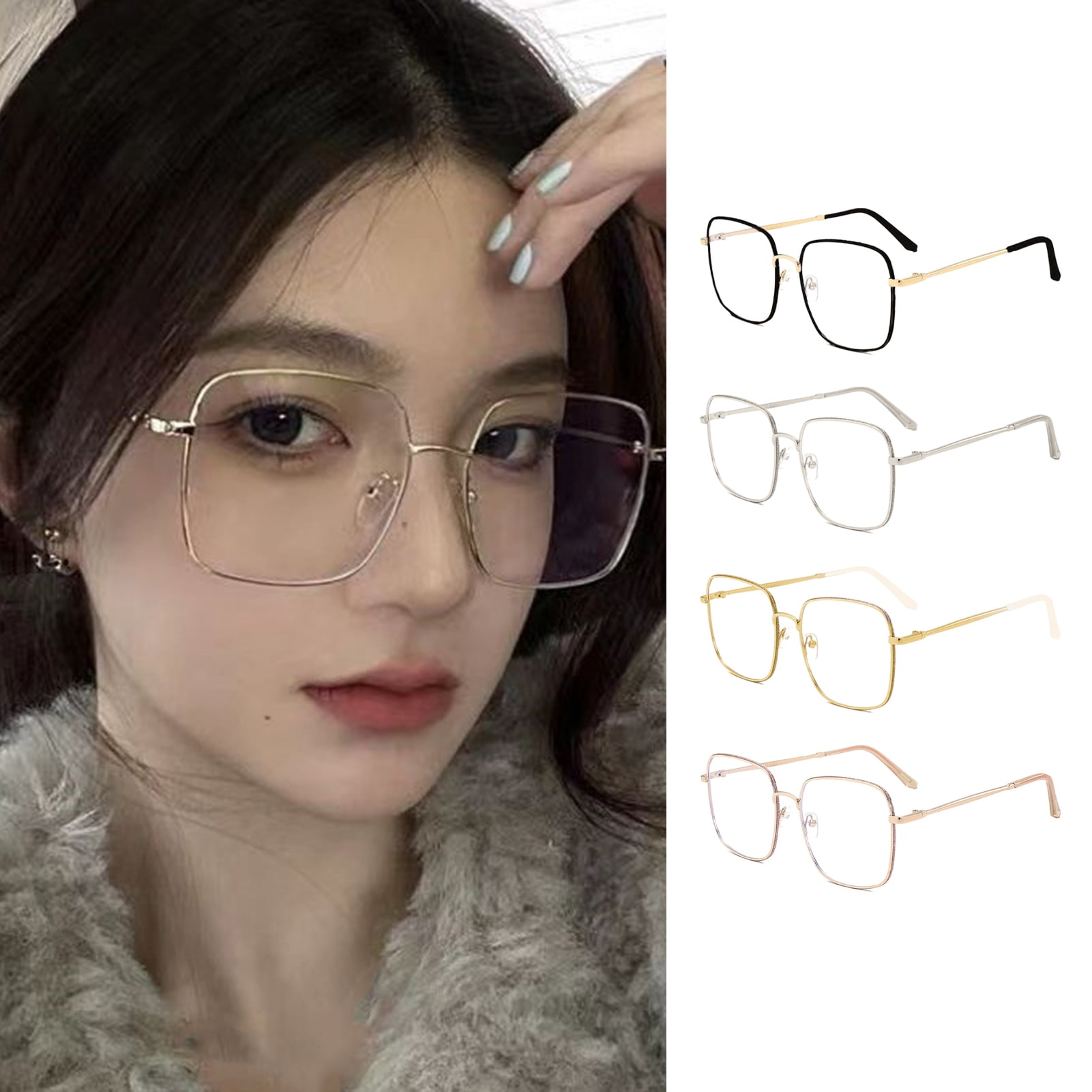 sunsanly 1 Pair Anti Blue Light Computer Glasses without Degree Women ...