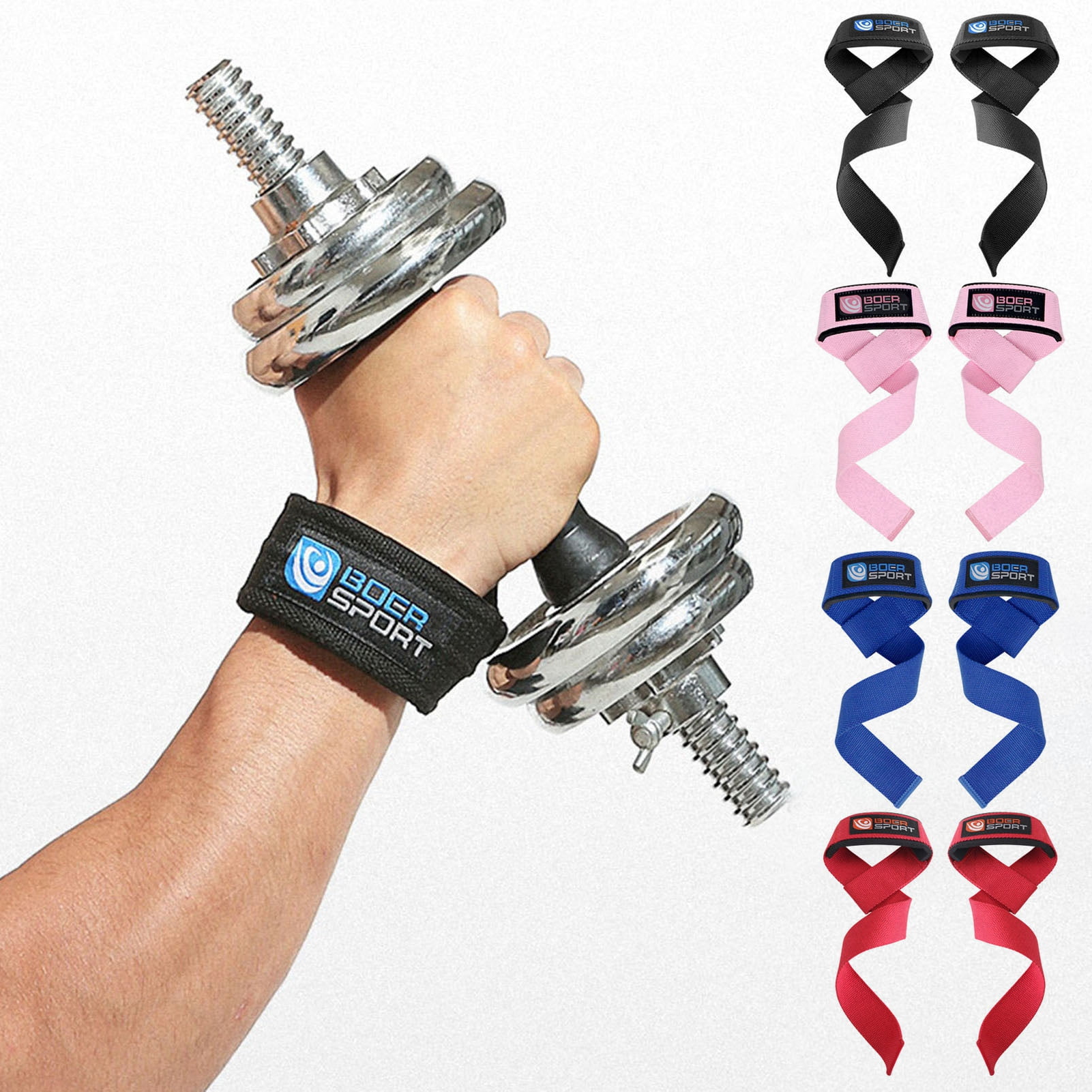 sunsanly 1 Pair Lifting Strap Men Women Anti-Slip Weightlifting Grip ...