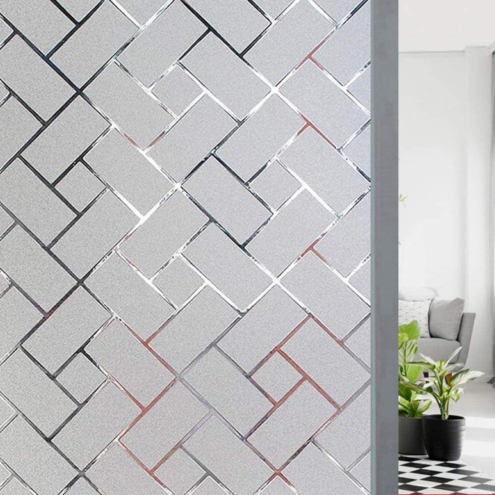 sunsanly 1 Roll Frosted Window Film Privacy Protection Removable Sun ...