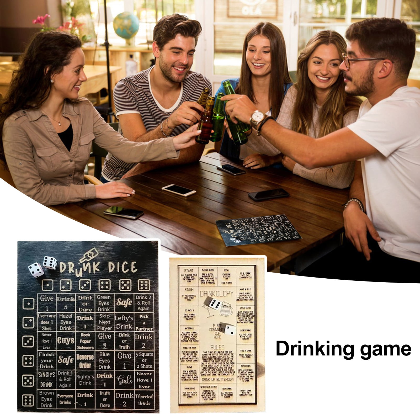 sunsanly 1 Set Dice Drinking Game Don't Go Home Tonight Game Adults ...