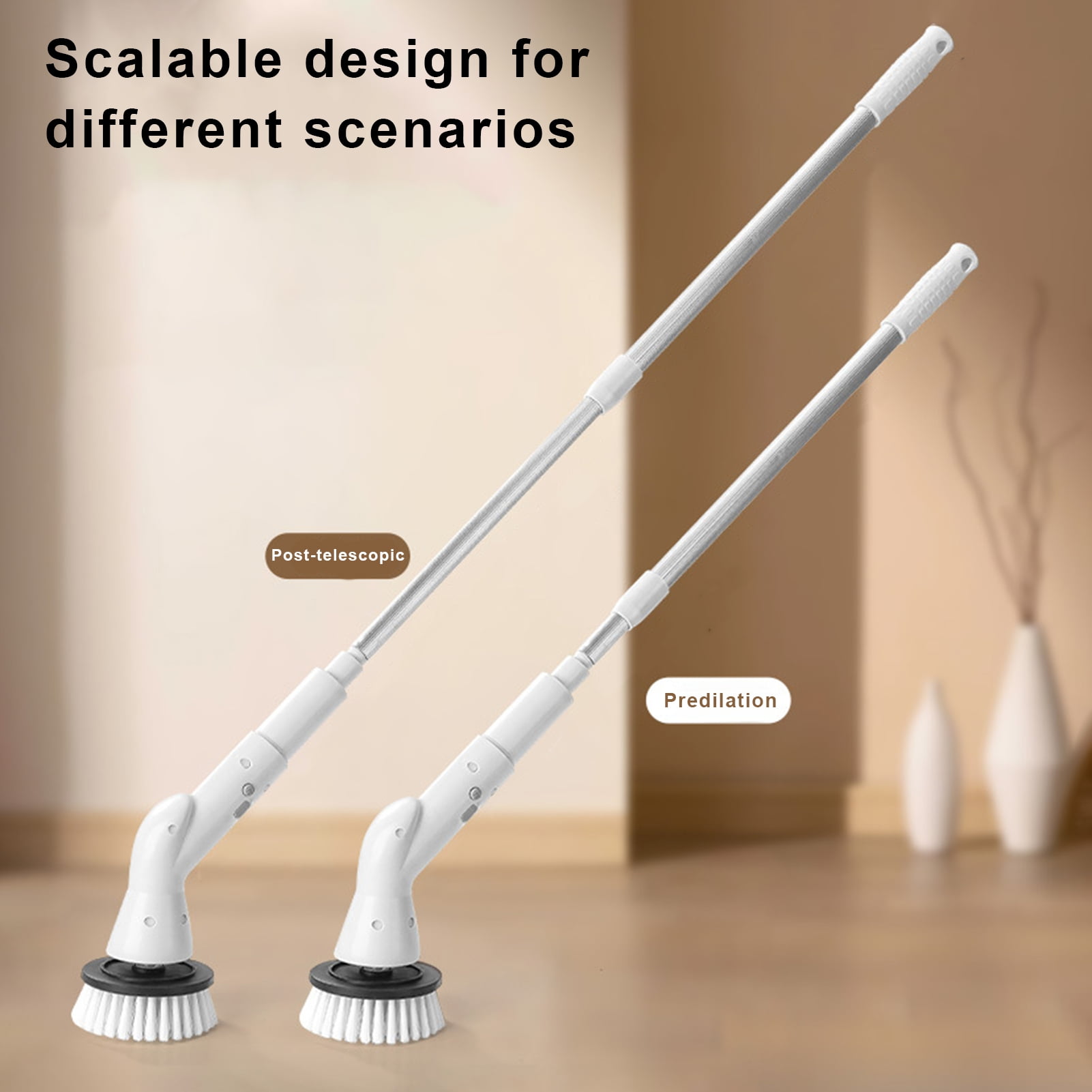 sunsanly 1 Set Electric Cleaning Brush with 4 Replaceable Brush Heads ...