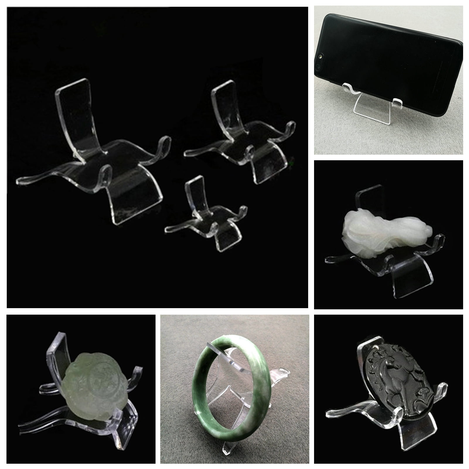 sunsanly 10Pcs Display Stands Transparent Clear Chair Shape Stable ...