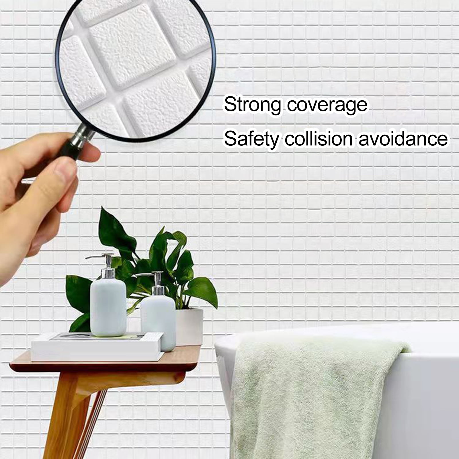 sunsanly 20 Pcs 3D Brick Wall Panels Peel And Stick Waterproof DIY ...