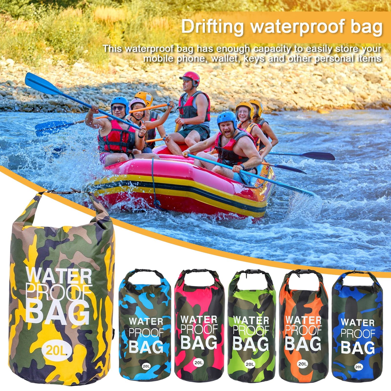 sunsanly 20L Waterproof Backpack Heavy Duty Hiking Backpack Camouflage ...