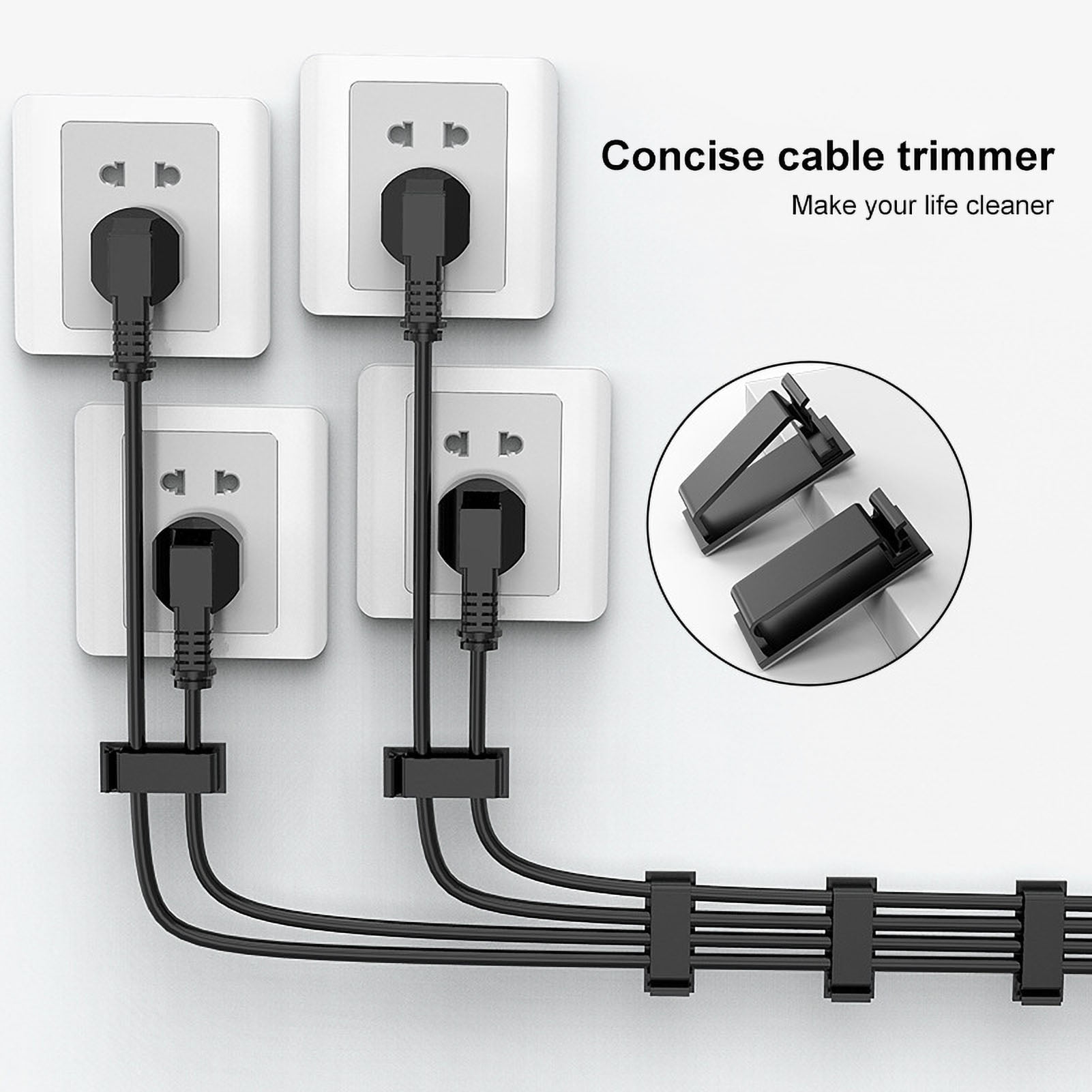 sunsanly 25 Pcs Computer Cable Organizers Self-adhesive Great ...