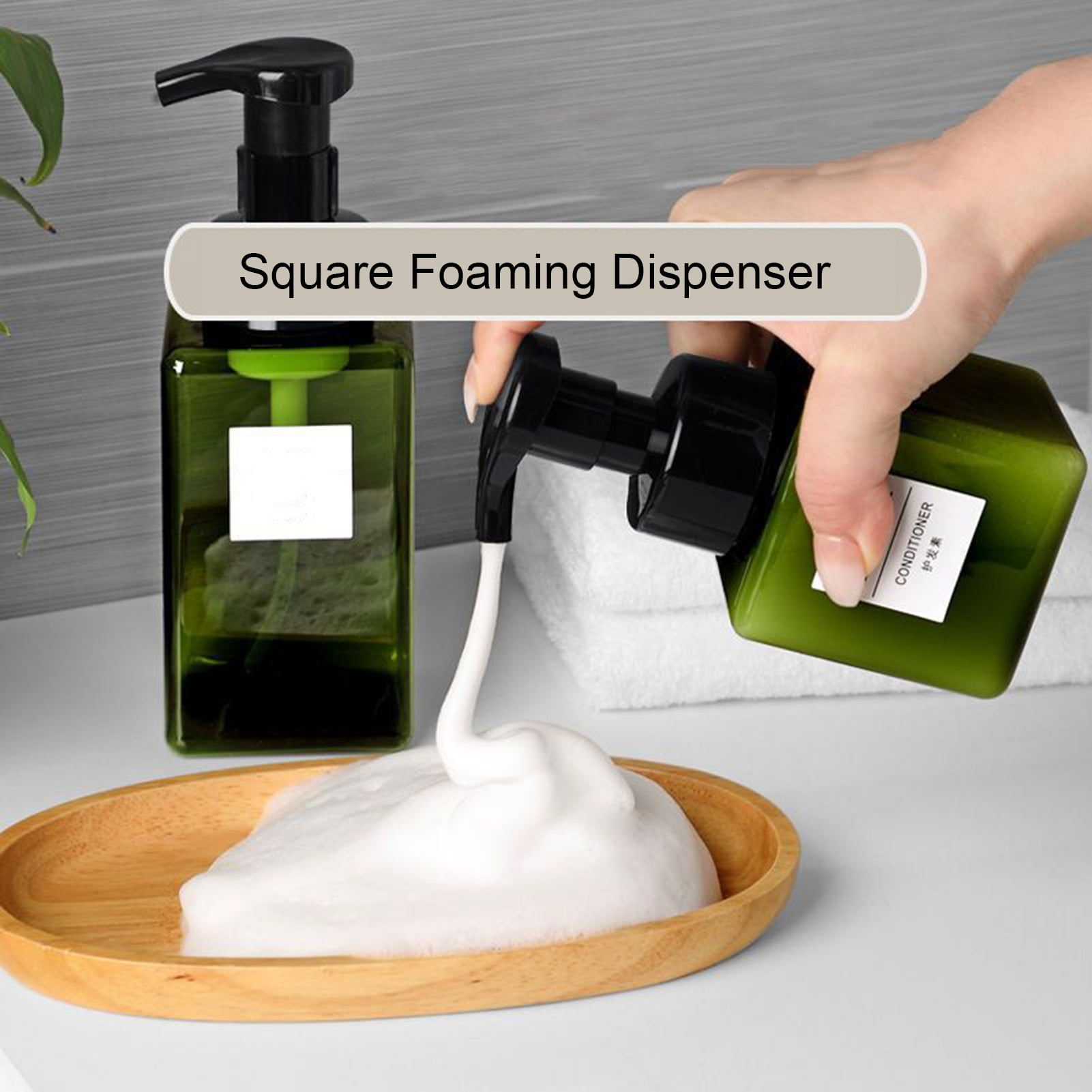sunsanly 250ml/450ml Plastic Foaming Soap Dispenser Leak-proof ...