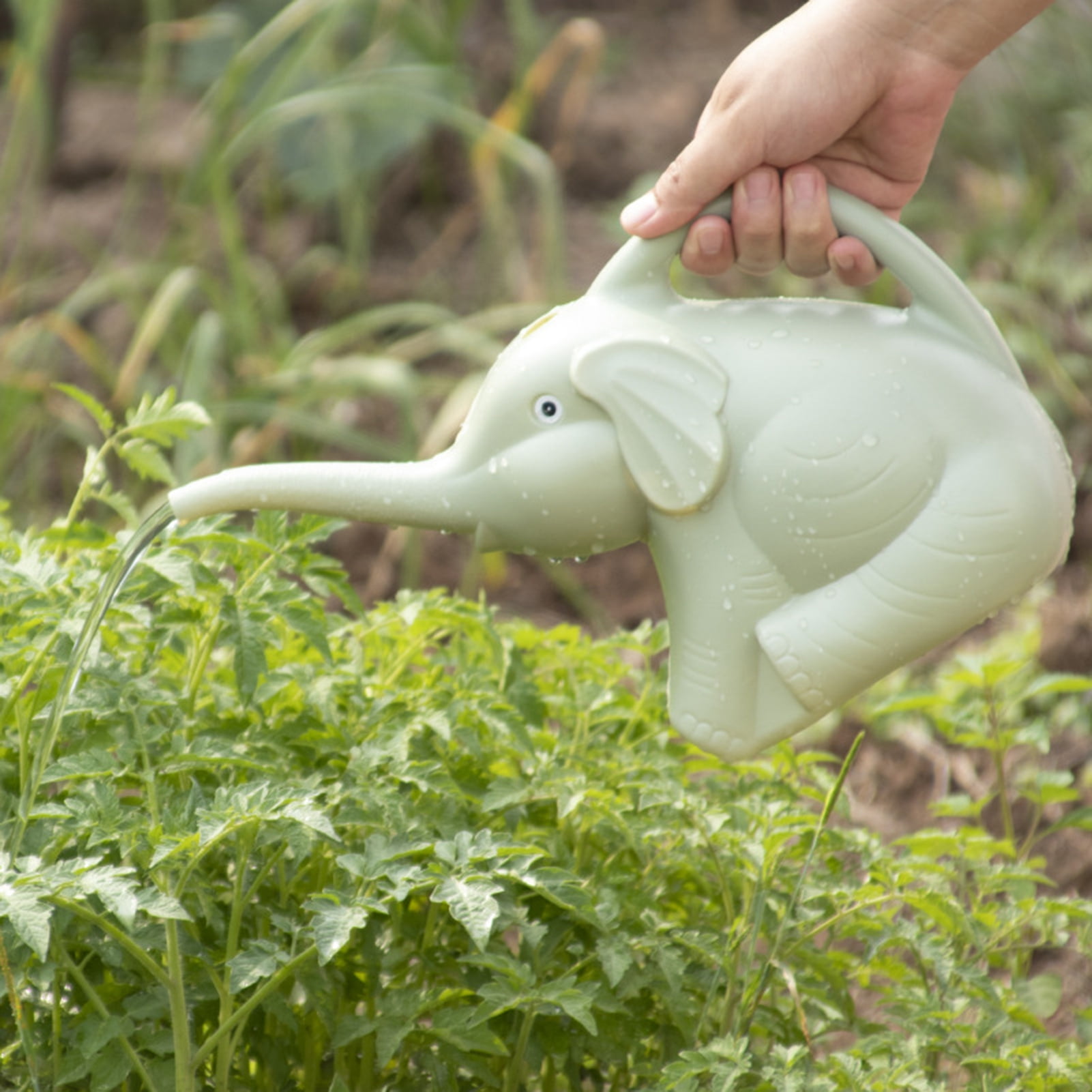 sunsanly 2L Watering Can Elephant Shape Large Capacity Extra Long Spout ...