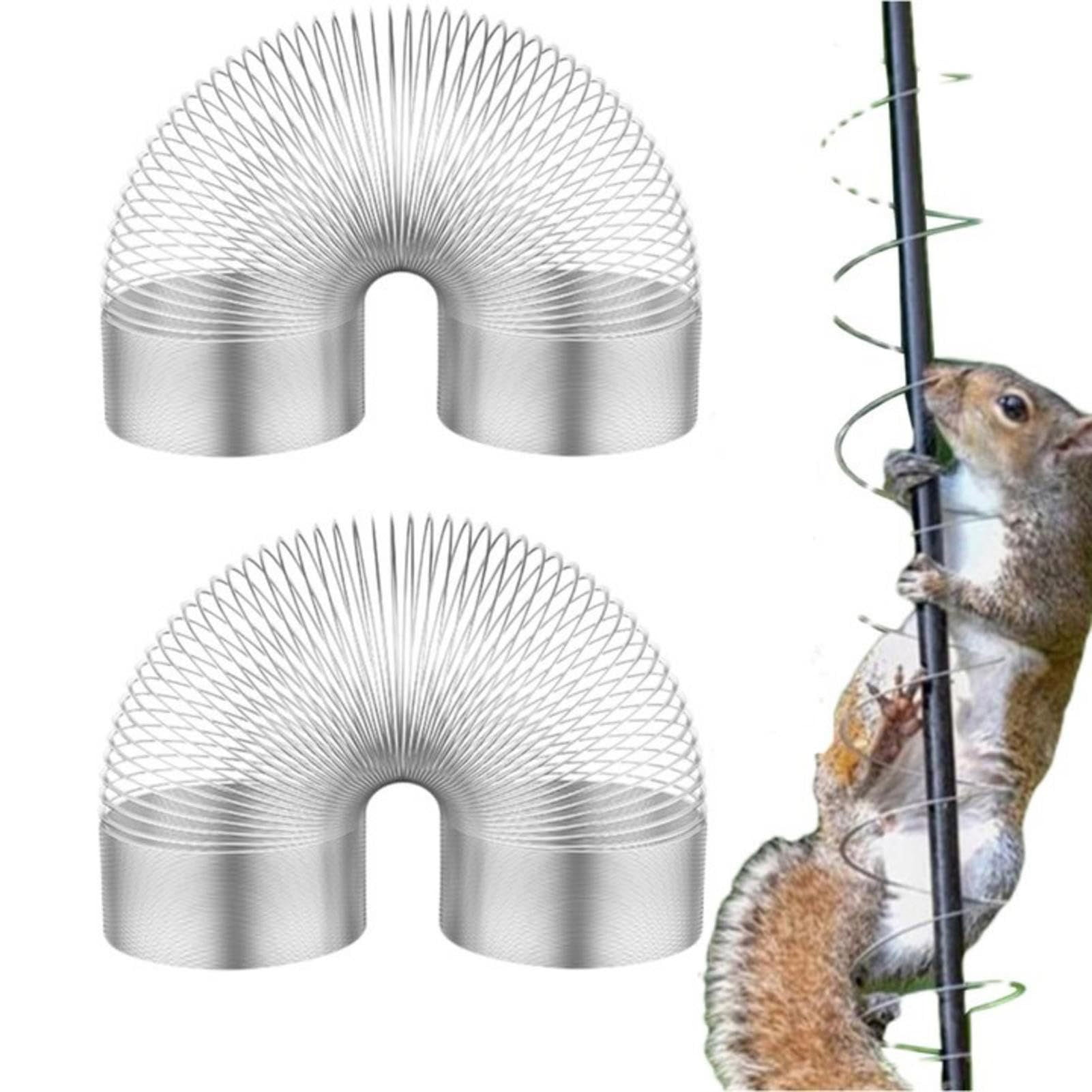 sunsanly 2Pcs Anti-Squirrel Spring Device Metal Bird Feeder Guard ...