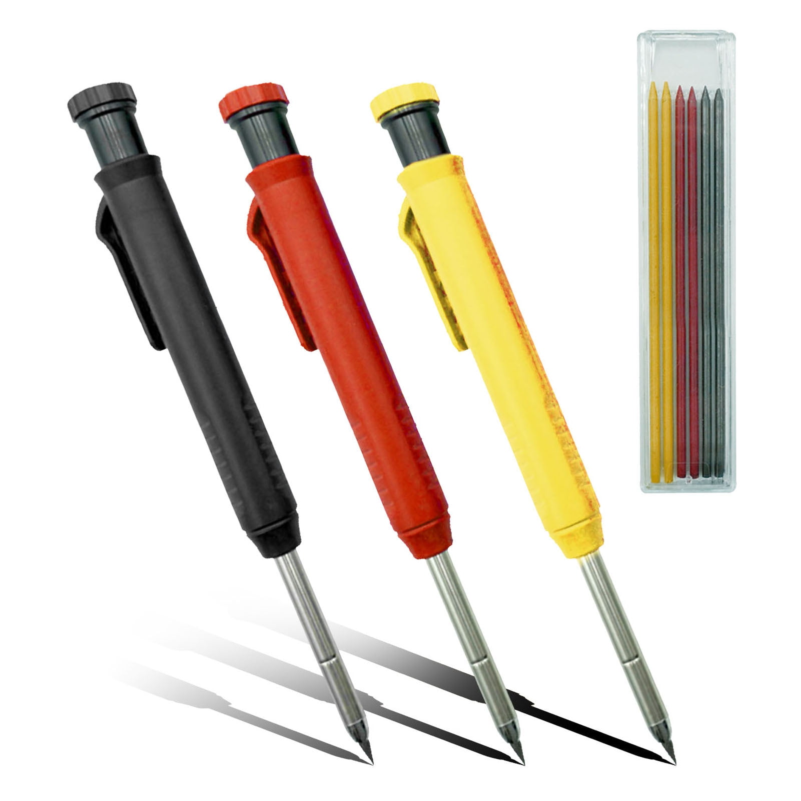 sunsanly 3 Pcs Carpenter Pencils with 18 Refills Mechanical Pencils ...