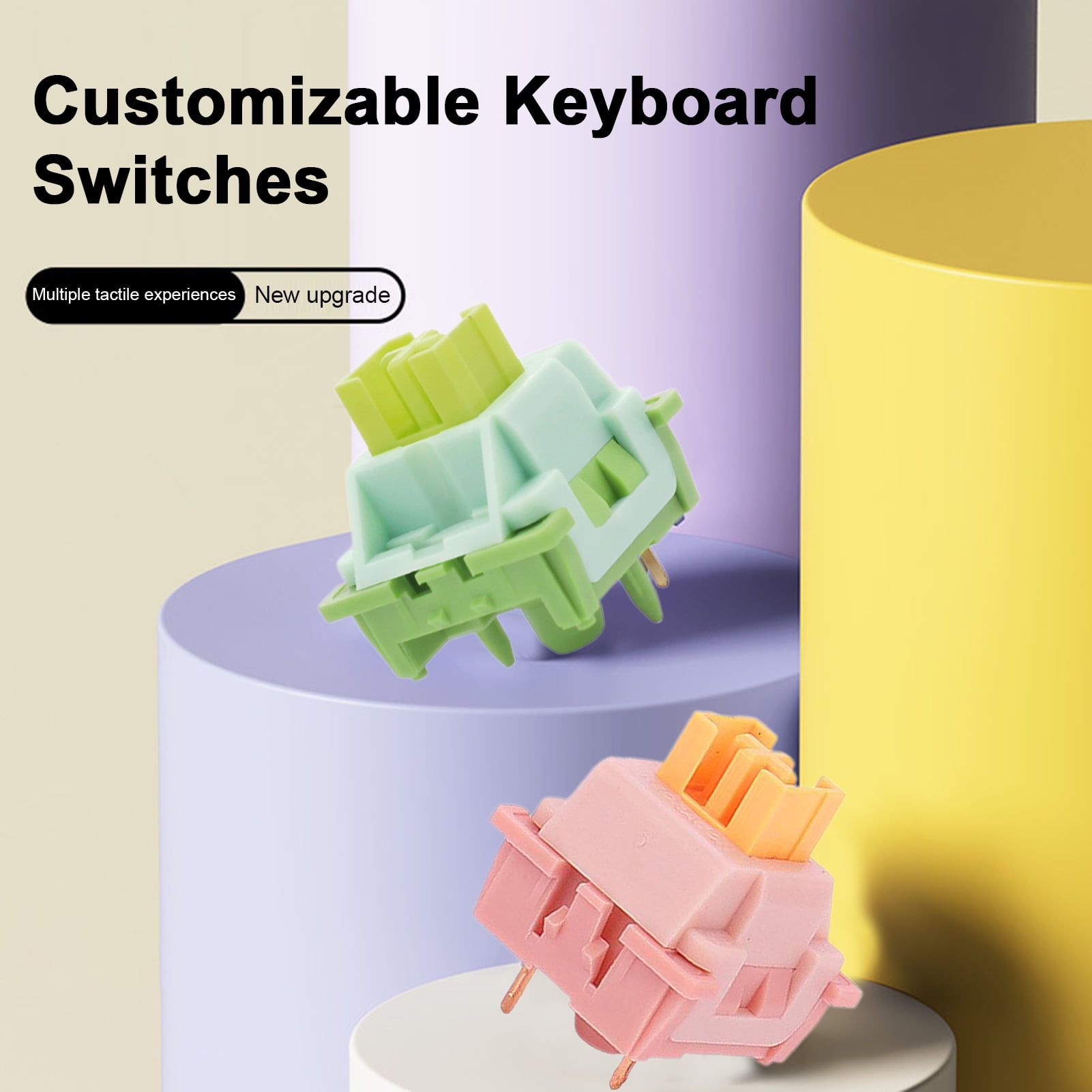 sunsanly 35Pcs Mechanical Keyboard Switch Silent 5-Pin Hot-Swappable ...