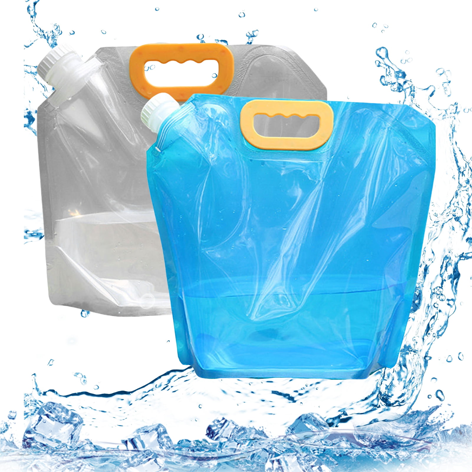 sunsanly 4 Pcs Foldable Water Bag for Outdoor Activities Leak-Proof ...