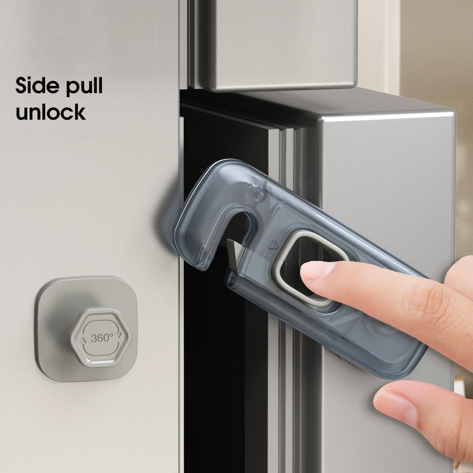 sunsanly 5 Pack Refrigerator Safety Locks Child Proof Cabinet Latch ...