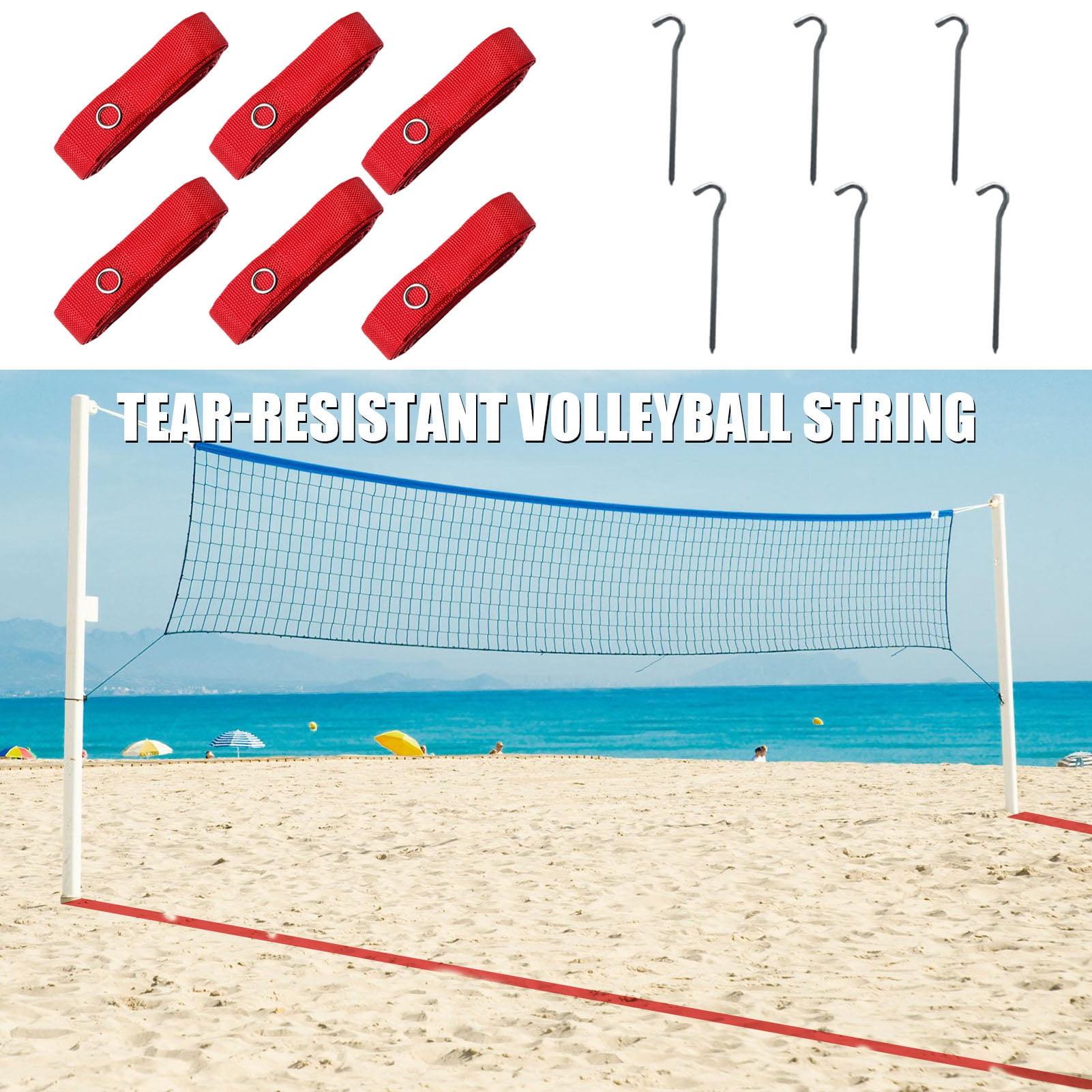 sunsanly 6Pcs Beach Volleyball Lines Outdoor Volleyball Boundary Lines ...