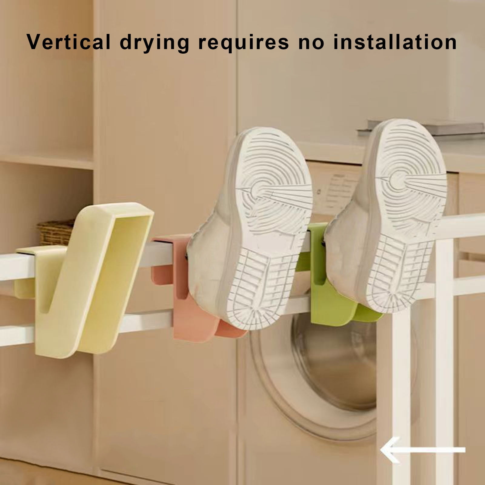 sunsanly 6Pcs Shoe Drying Rack Indoor Outdoor Balcony Rail Security ...