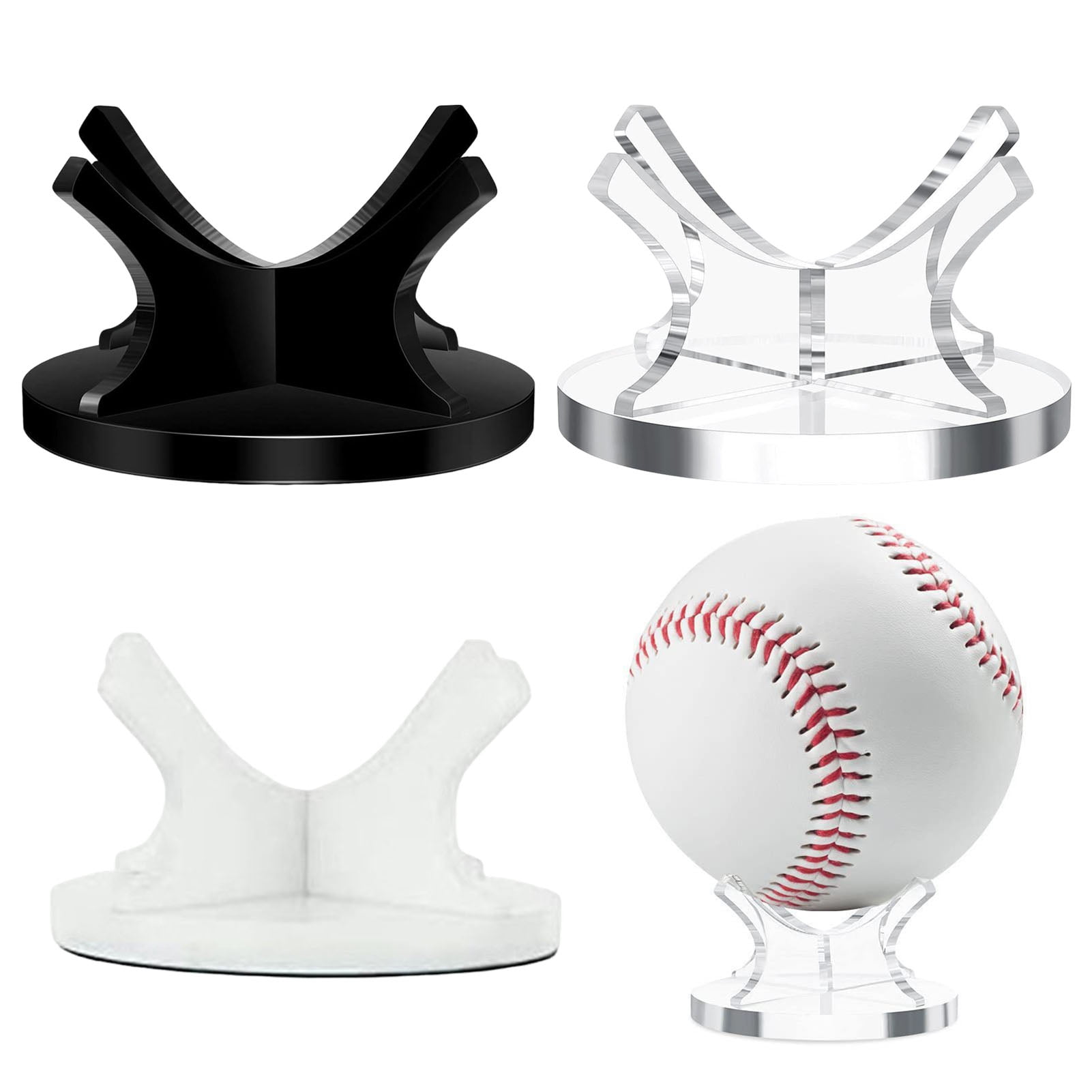 sunsanly Acrylic Ball Stand Holder Sports Ball Storage Display Rack ...