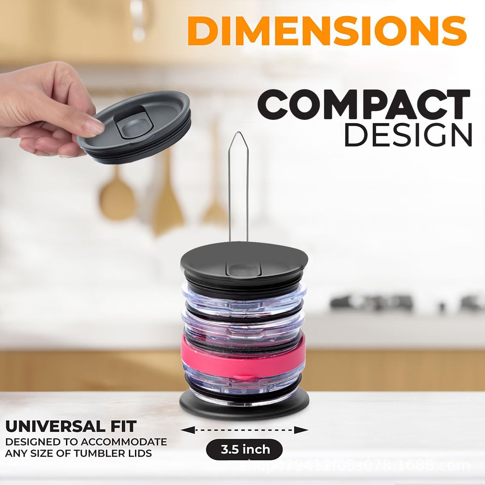 sunsanly Acrylic Tumbler Lid Organizer Cup Lid Holder Compact Foldable ...