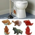 sunsanly Animal Toilet Bolt Cover Frog Fish Turtle Figurine Bathroom ...