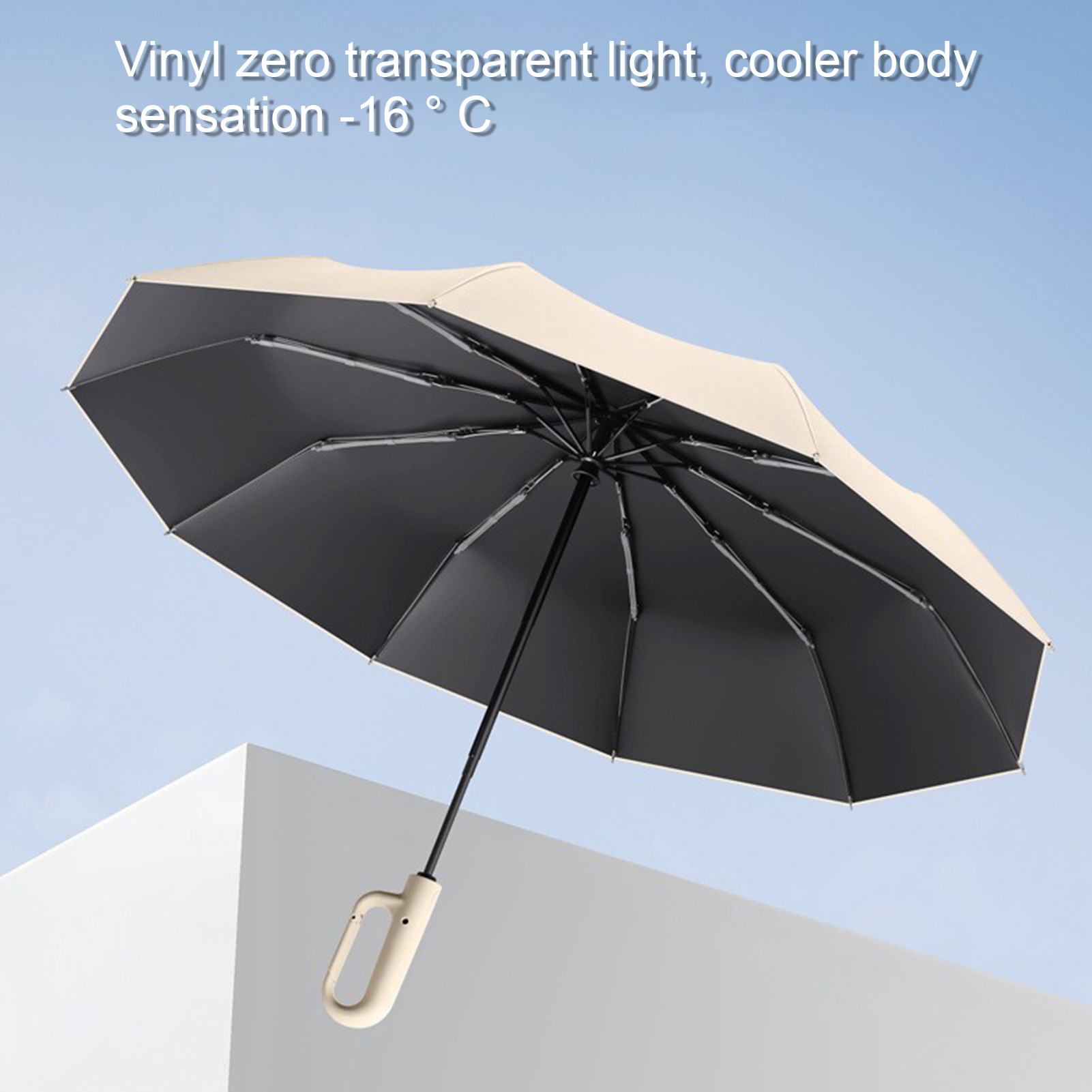 sunsanly Automatic Sun Protection Umbrella with Carabiner Handle UV ...