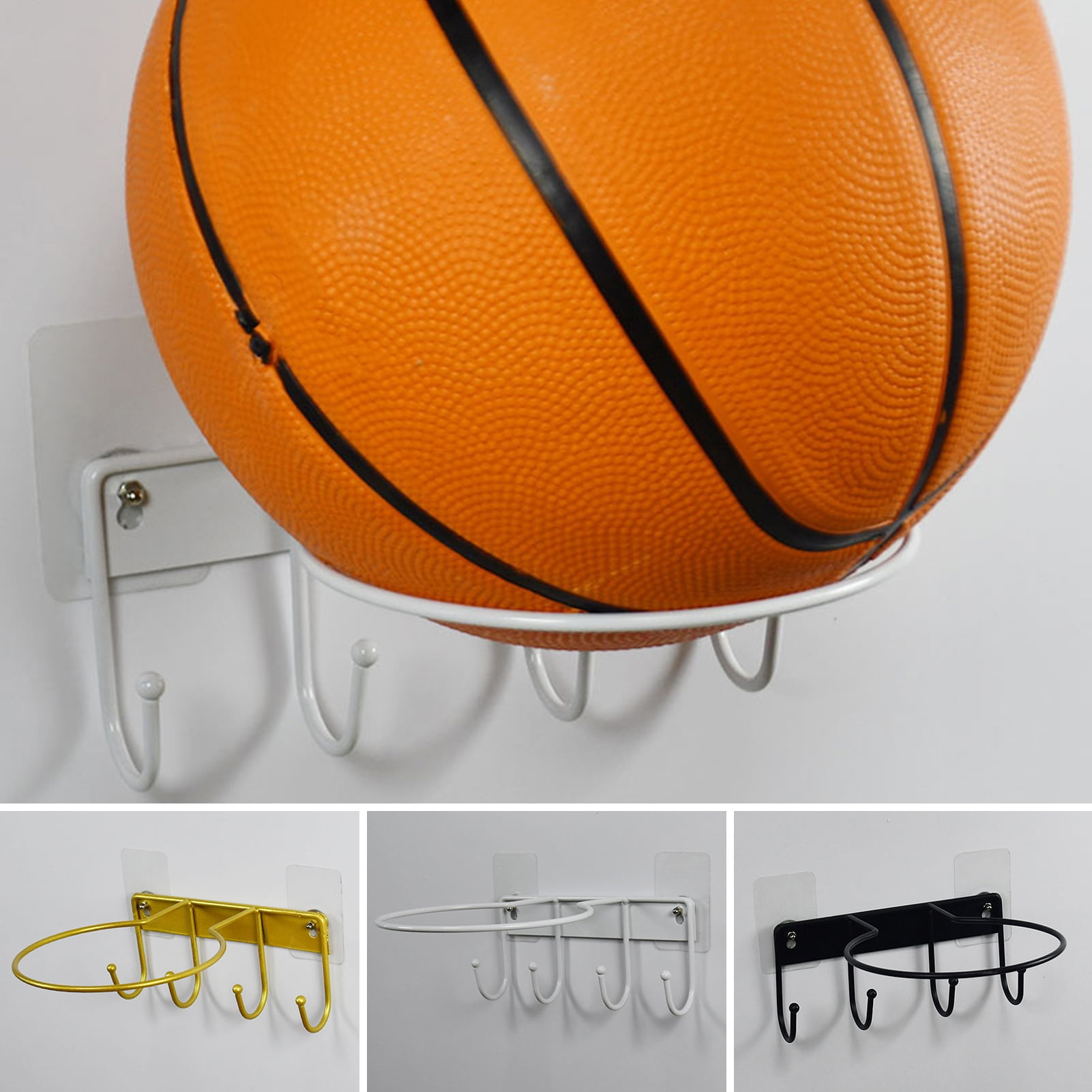 sunsanly Basketball Storage Rack Football Display Stand Basketball Hoop ...