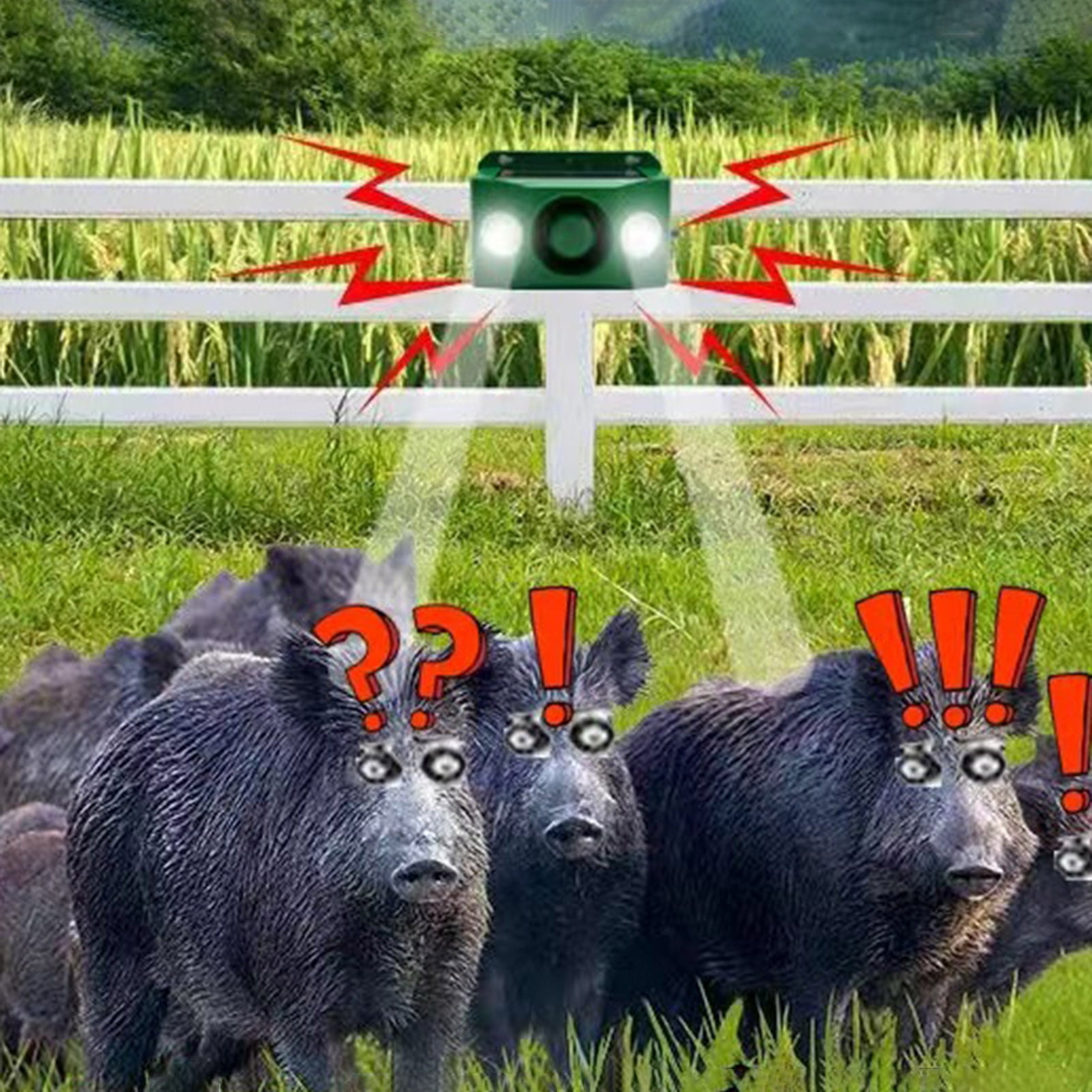 sunsanly Beast Repellent Light Solar Warning Lights with Loud Volume ...