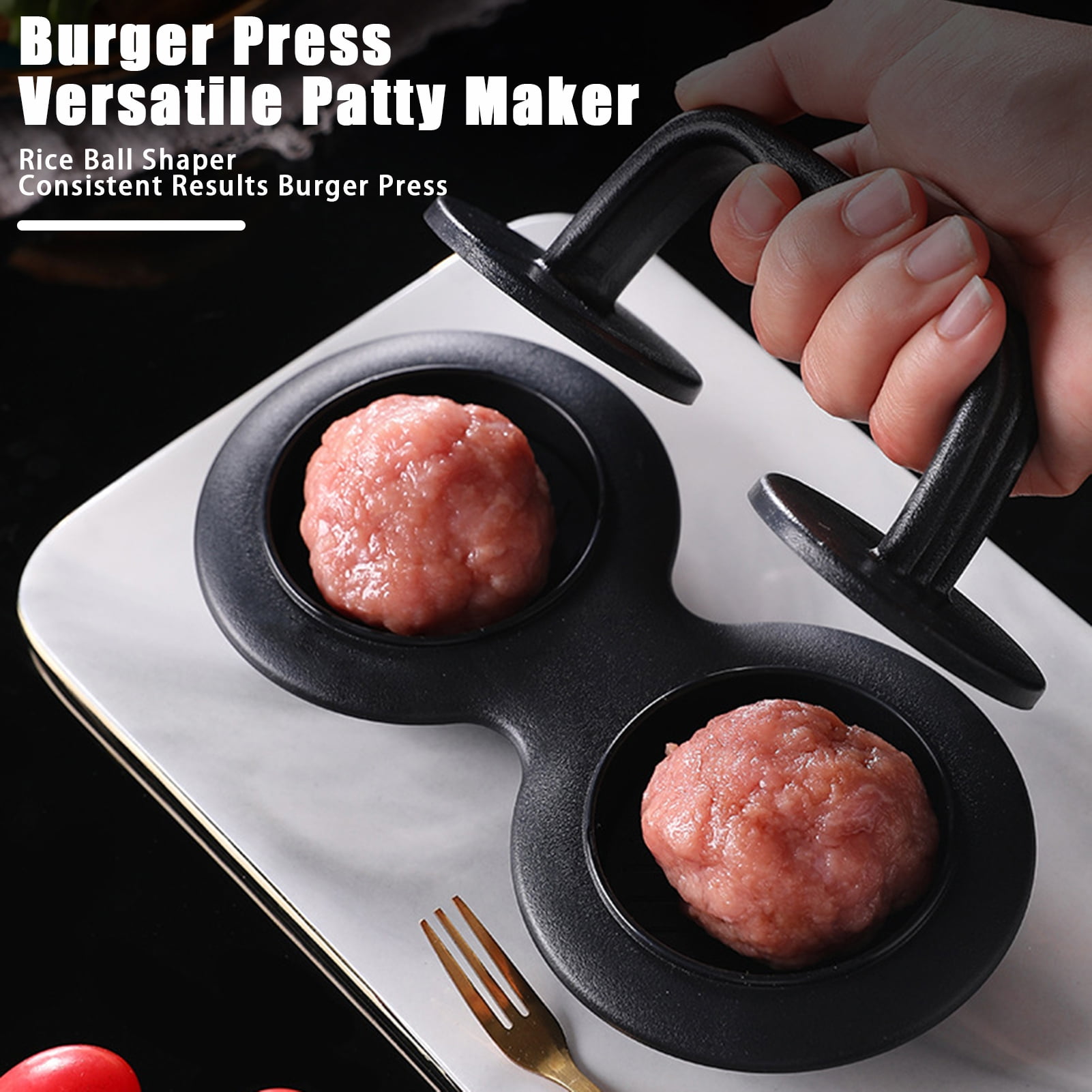 sunsanly Burger Meatloaf Press Dual Hole Design Meat Patty Press Food ...