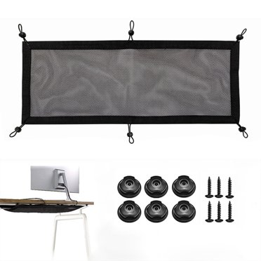 VIVO Black 36" Clamp-on Under Desk Cable Net, Cable Organizer, Cord ...